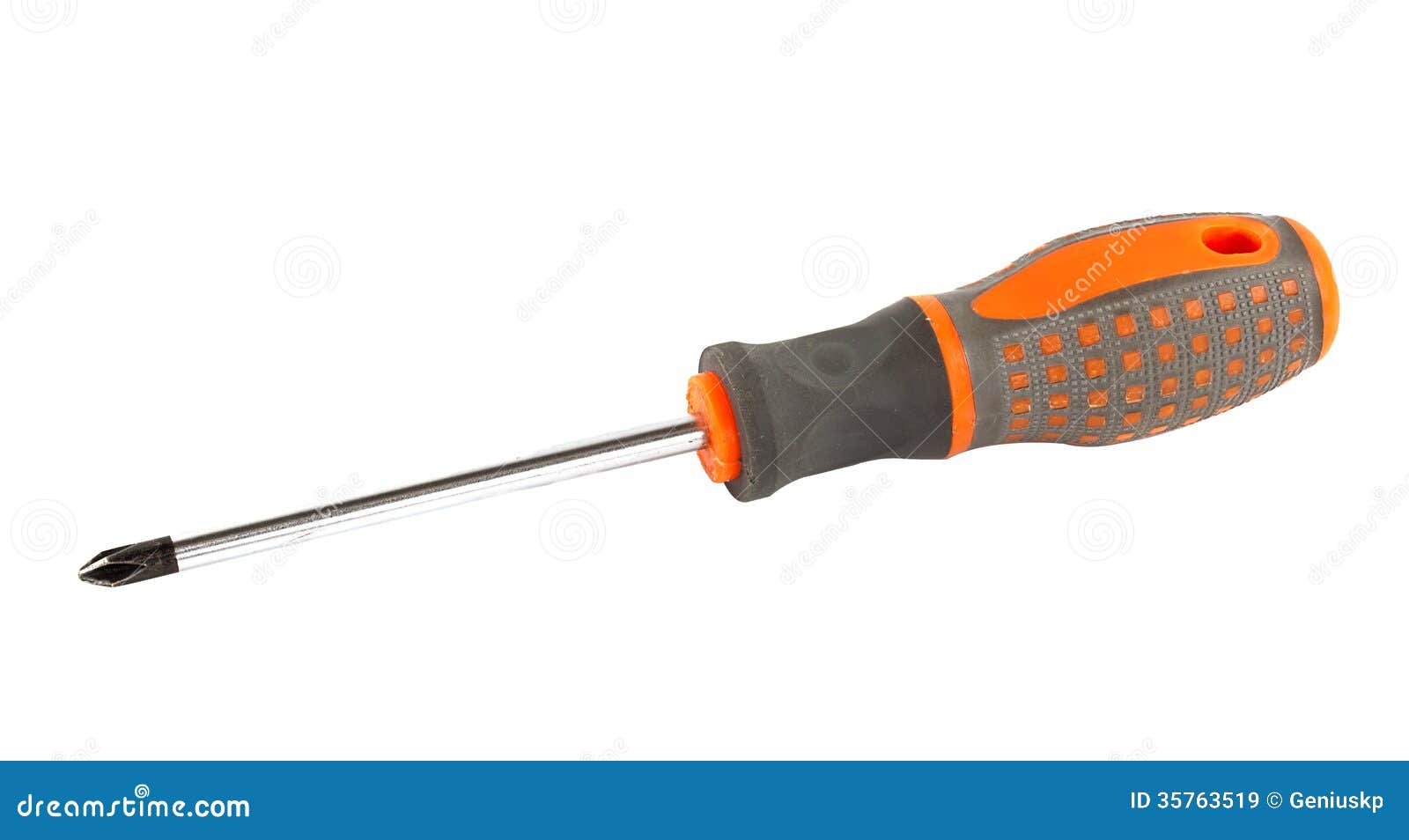 Orange screwdriver stock image. Image of technology, iron - 35763519