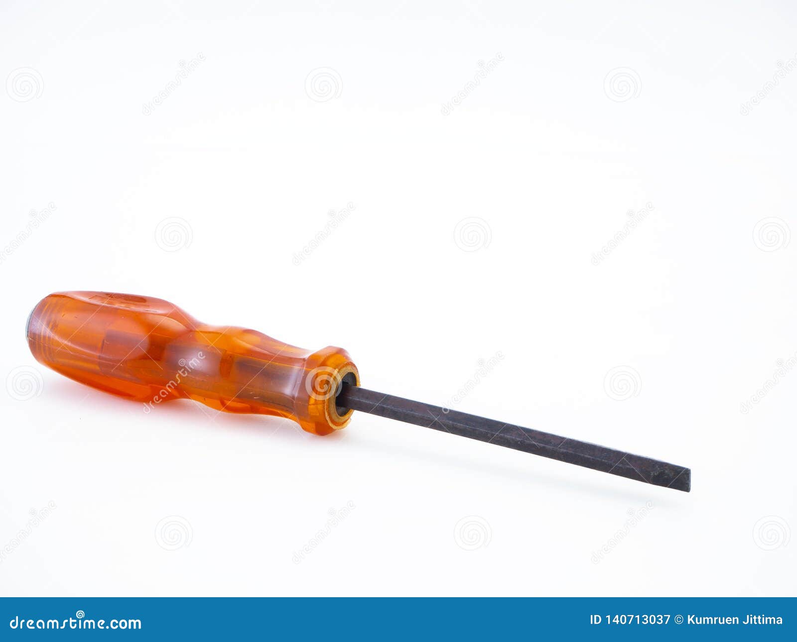 Screwdriver on Isolated White Background Stock Image - Image of ...