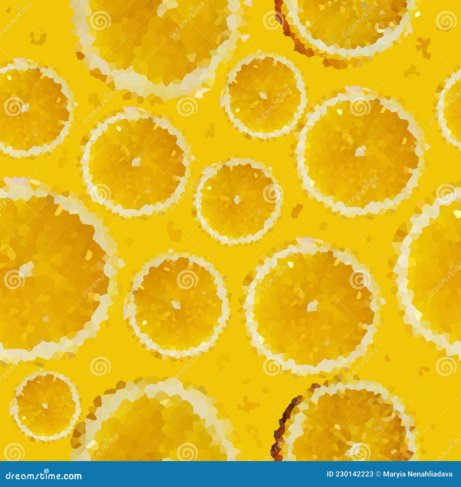 Orange Seamless Background with Oranges. Vector Illustration Stock ...