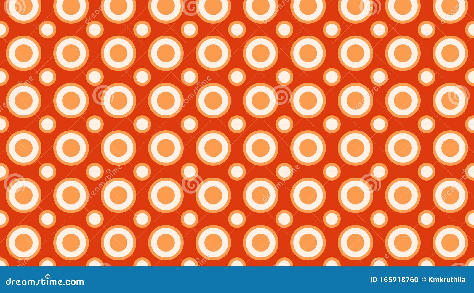 Orange Seamless Circle Background Pattern Stock Vector - Illustration ...