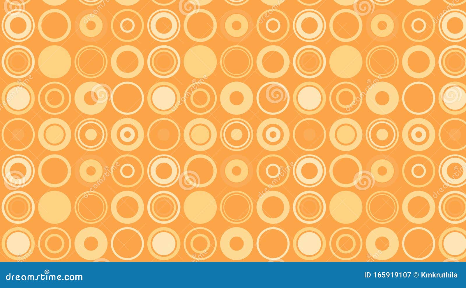 Orange Seamless Circle Background Pattern Stock Vector - Illustration ...