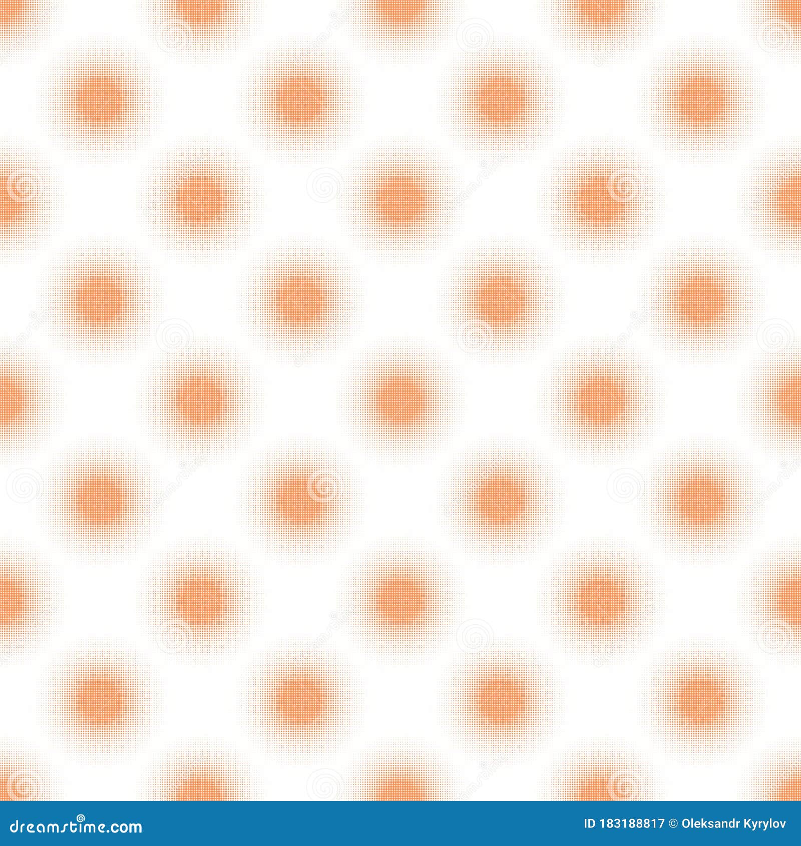 Orange Seamless Halftone Pattern. Seamless Dots Pattern. Stock Vector ...