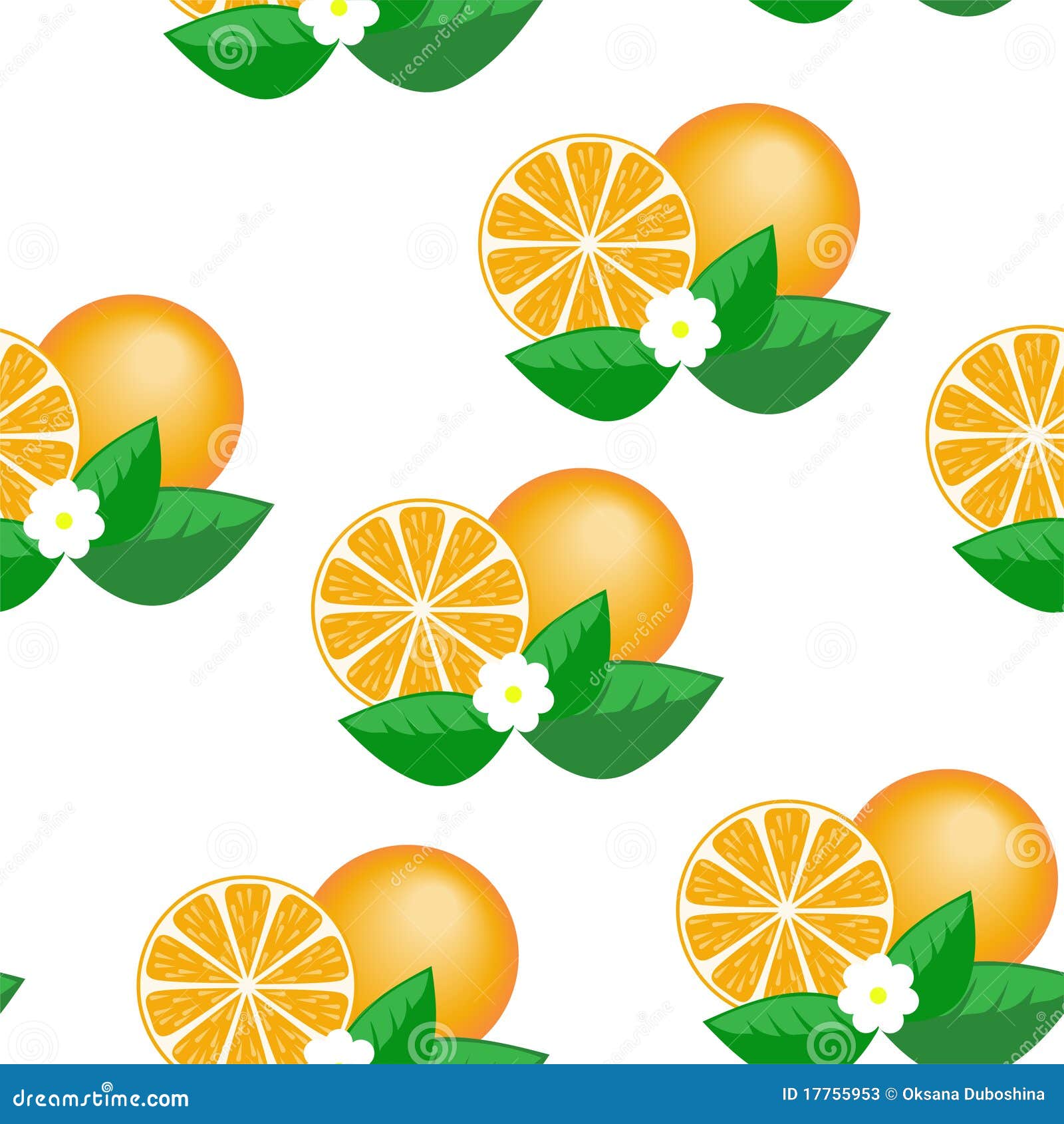 Orange seamless pattern stock vector. Illustration of green - 17755953