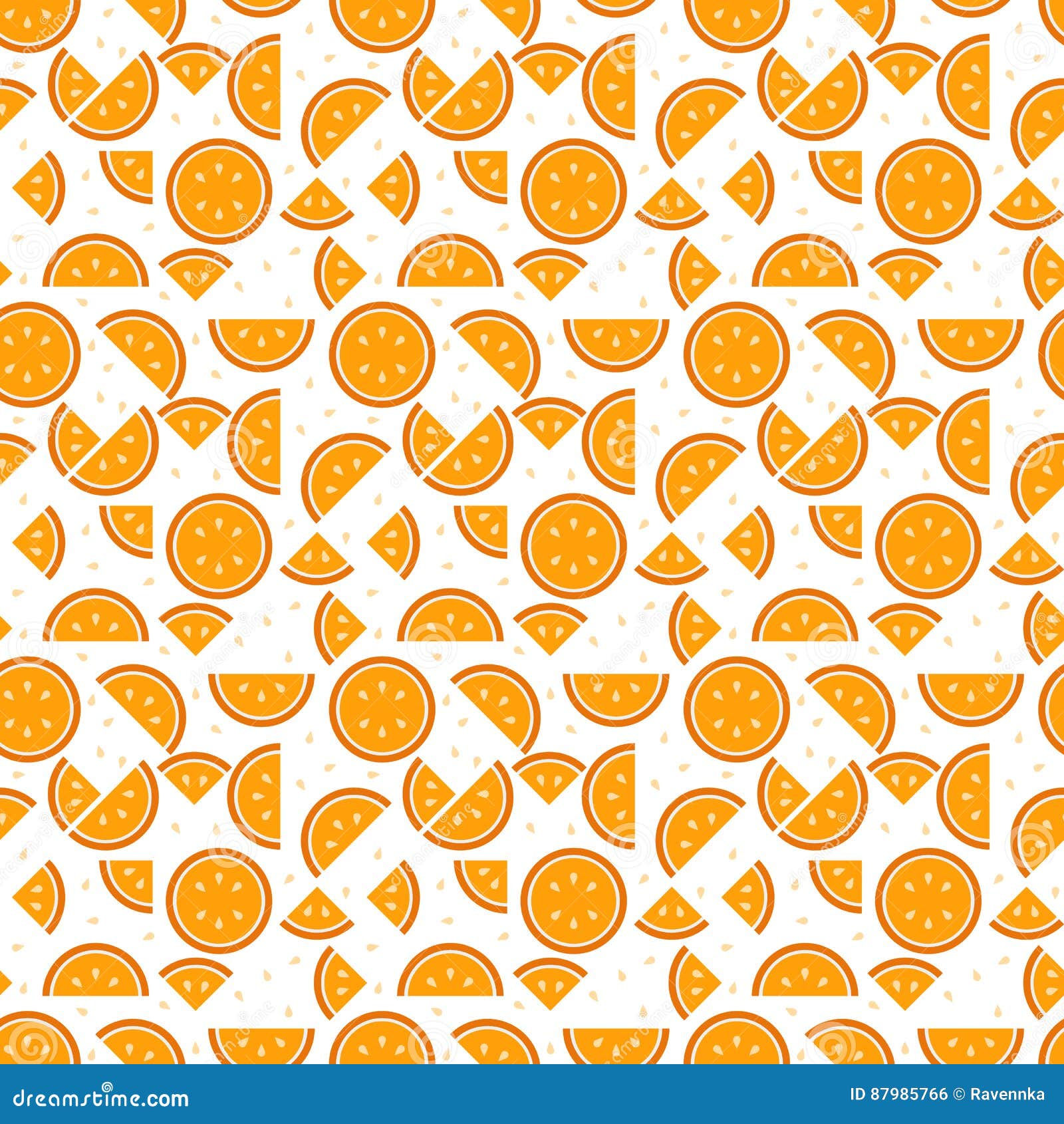 Orange seamless pattern stock vector. Illustration of fabric - 87985766
