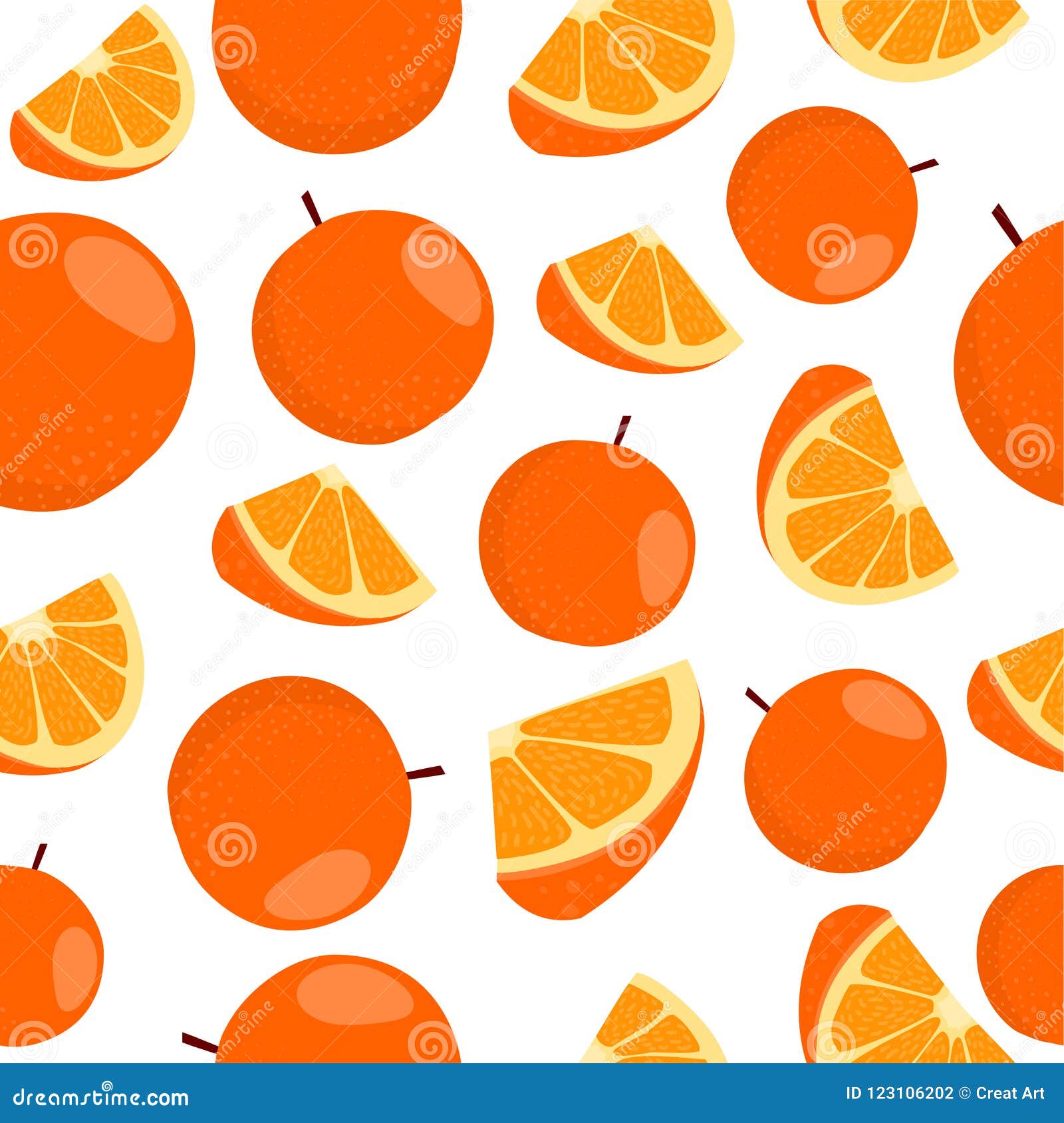 Orange Seamless Pattern Background Vector Stock Vector - Illustration ...