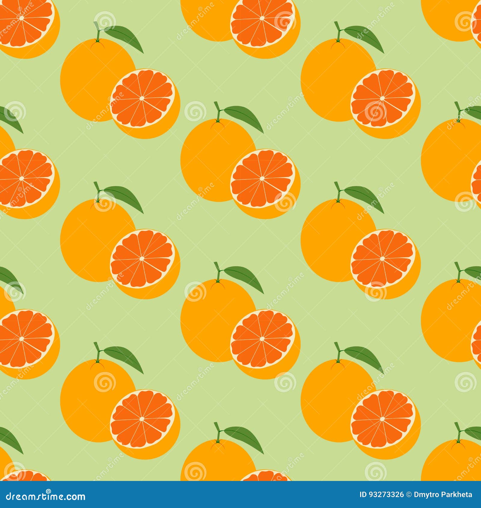 Orange seamless pattern stock vector. Illustration of organic - 93273326