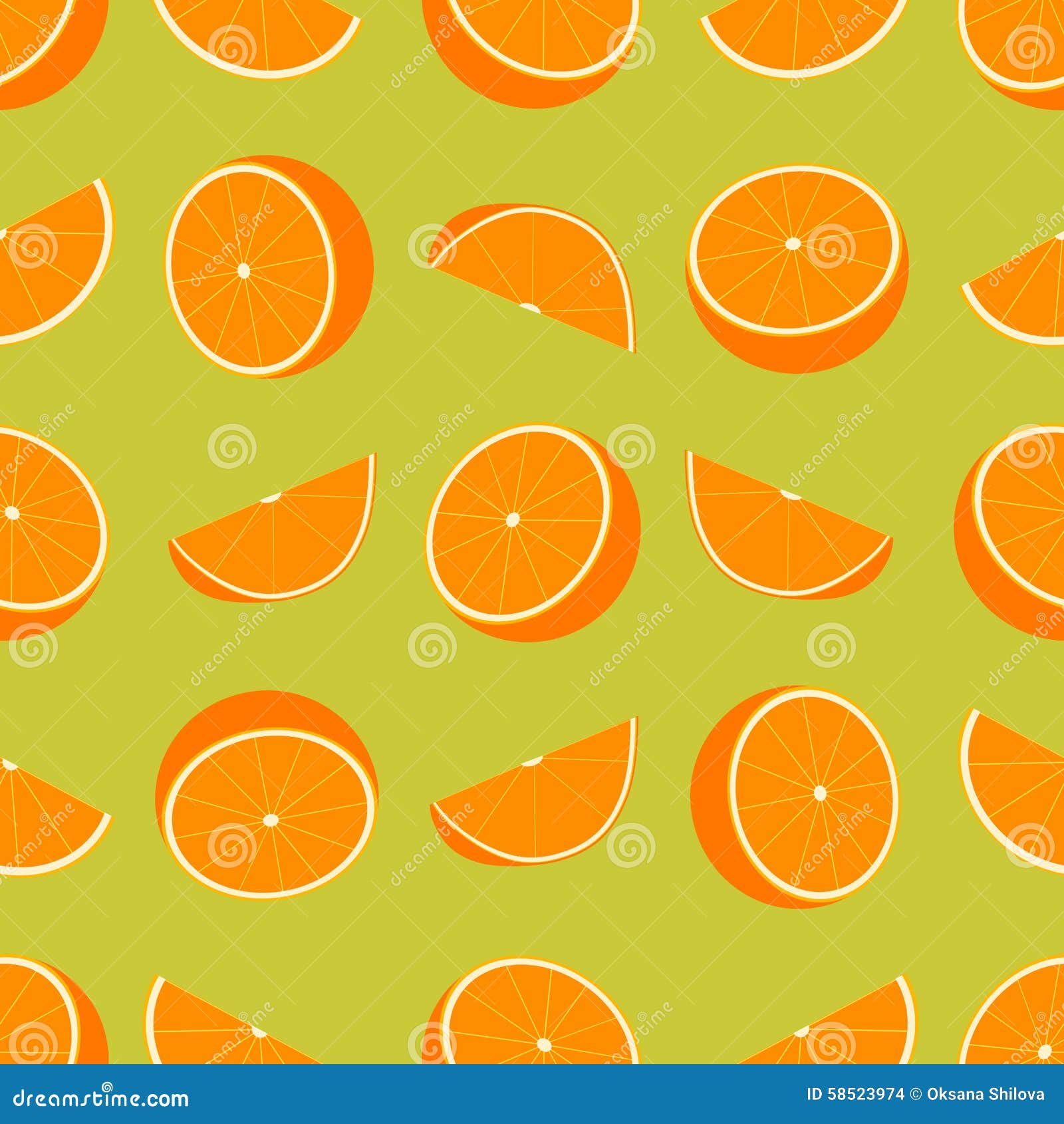 Orange Seamless Pattern stock vector. Illustration of food - 58523974