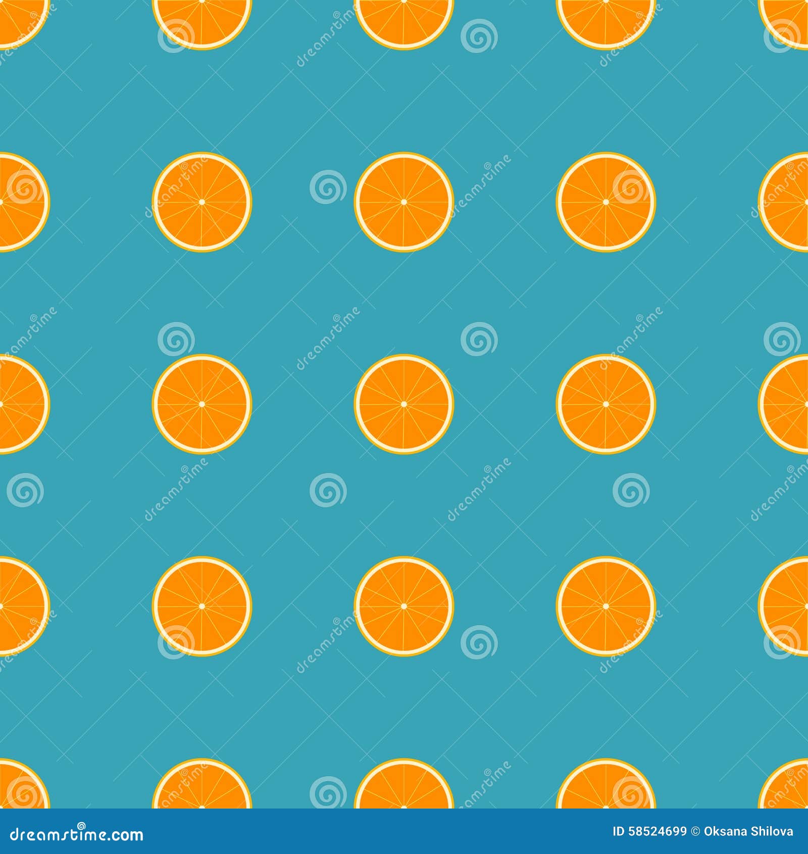 Orange Seamless Pattern stock vector. Illustration of design - 58524699