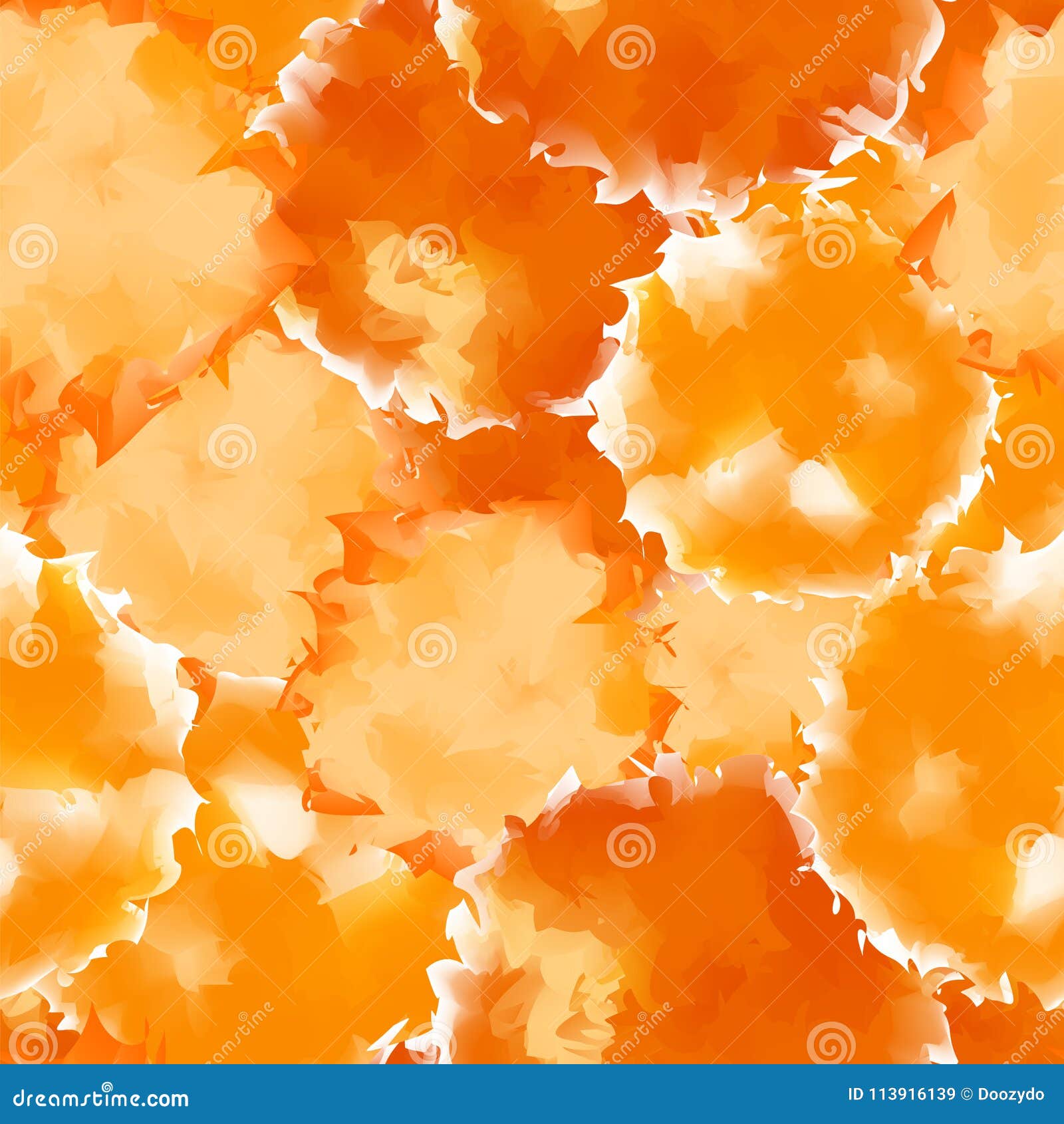 Orange Seamless Watercolor Texture Background. Stock Vector ...