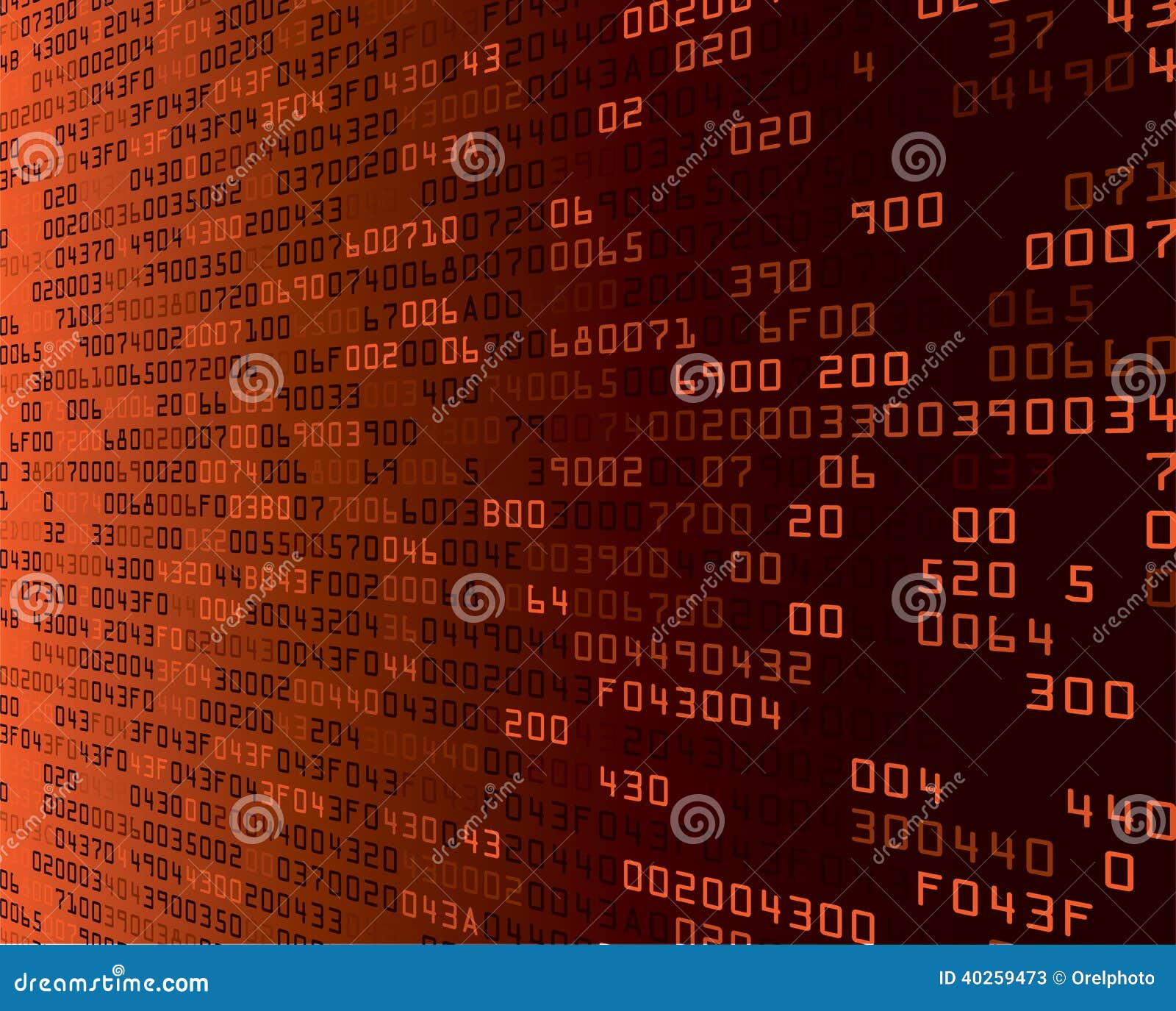Orange Security Background With Hex Code Stock Vector Illustration Of