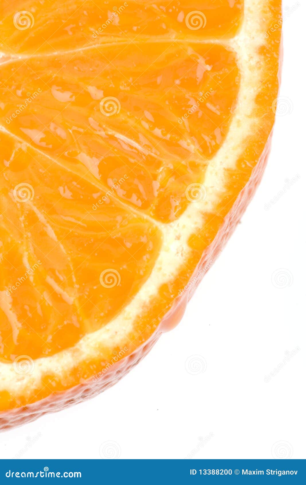 Orange Segment on a White Background Stock Photo - Image of juicy ...