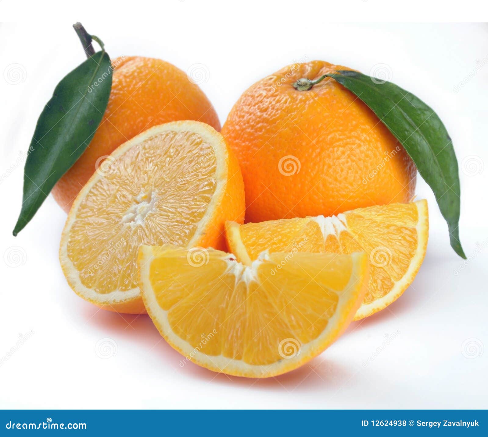 Orange with segments stock photo. Image of white, green - 12624938