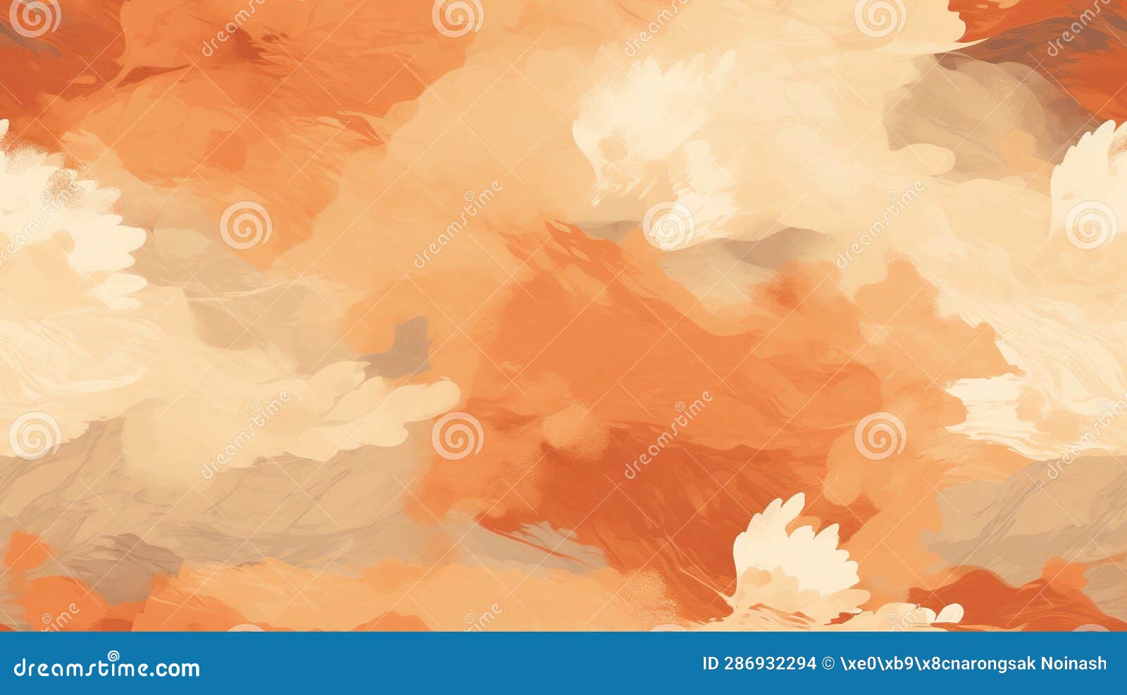 Orange, Serenity, Painted in Warm Earth Tones Using Bold Brushstrokes ...