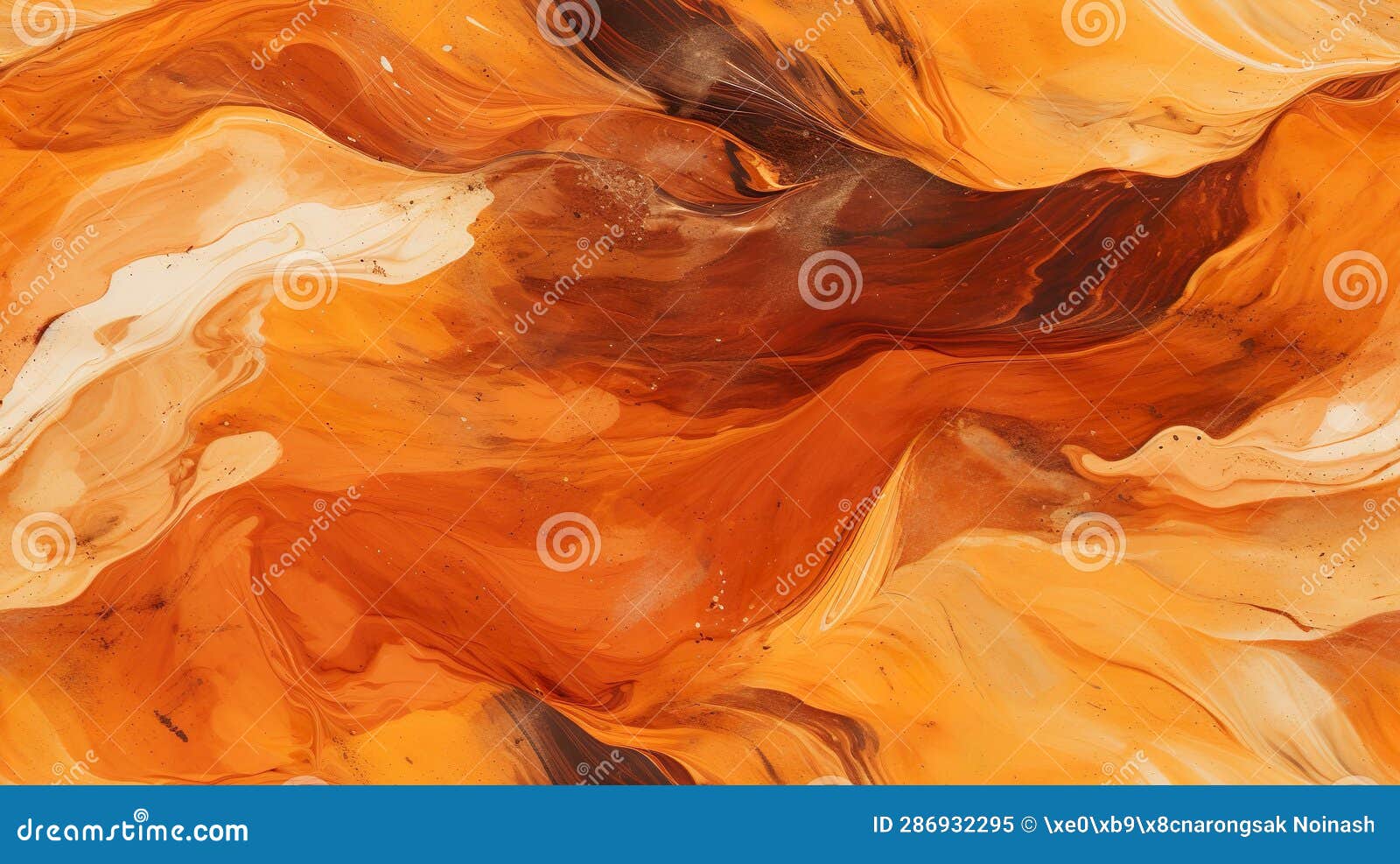 Orange, Serenity, Painted in Warm Earth Tones Using Bold Brushstrokes ...