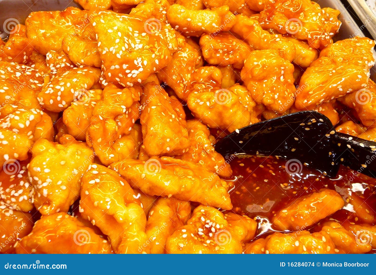 Orange sesame chicken stock photo. Image of spicy, chicken - 16284074