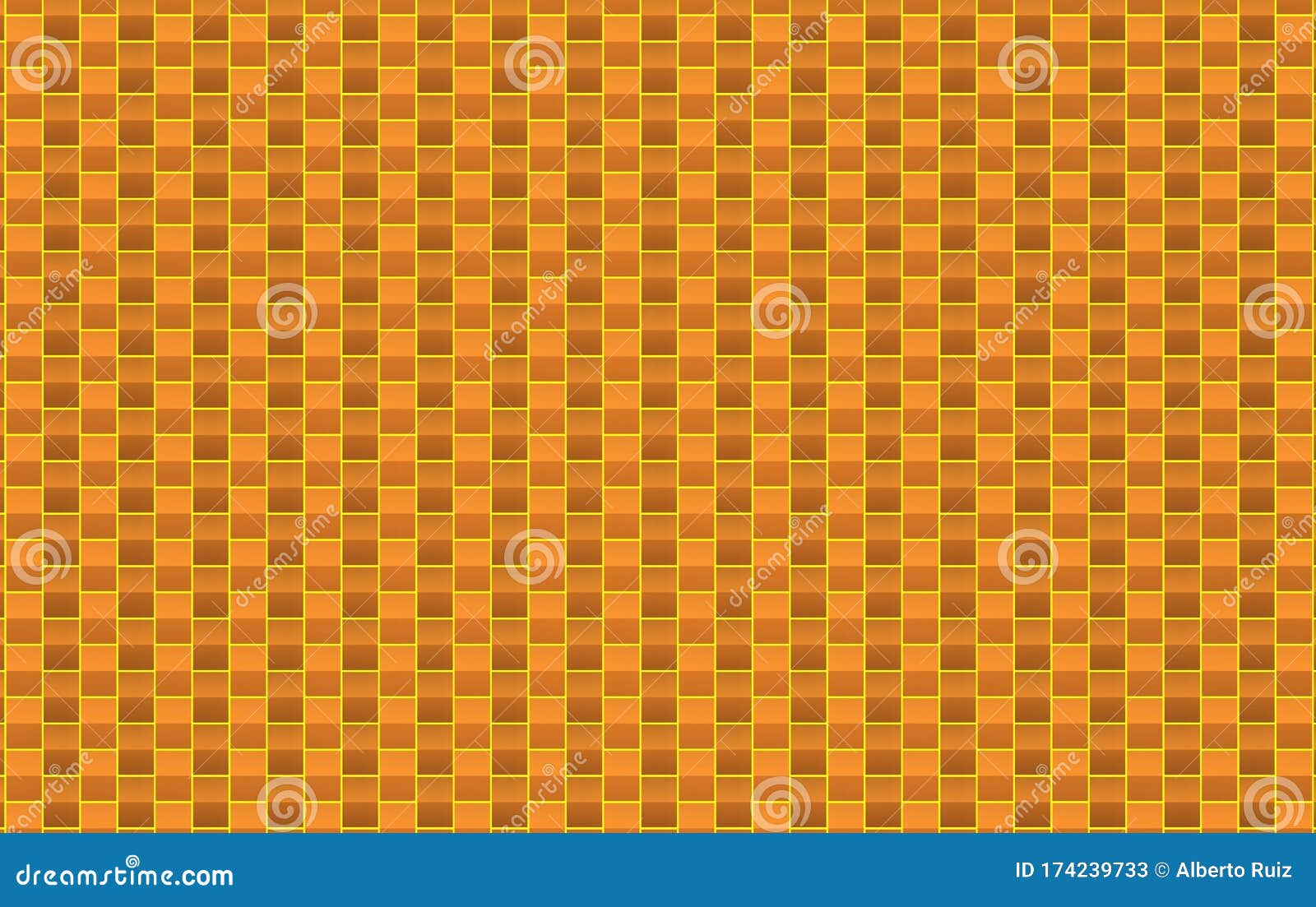 Orange Shadows of Squares with 3d Effect Stock Illustration ...