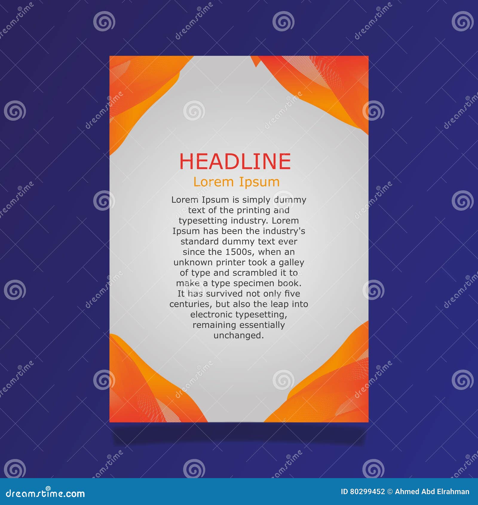 Orange Shapes Flyer Template Stock Vector - Illustration of advertise ...