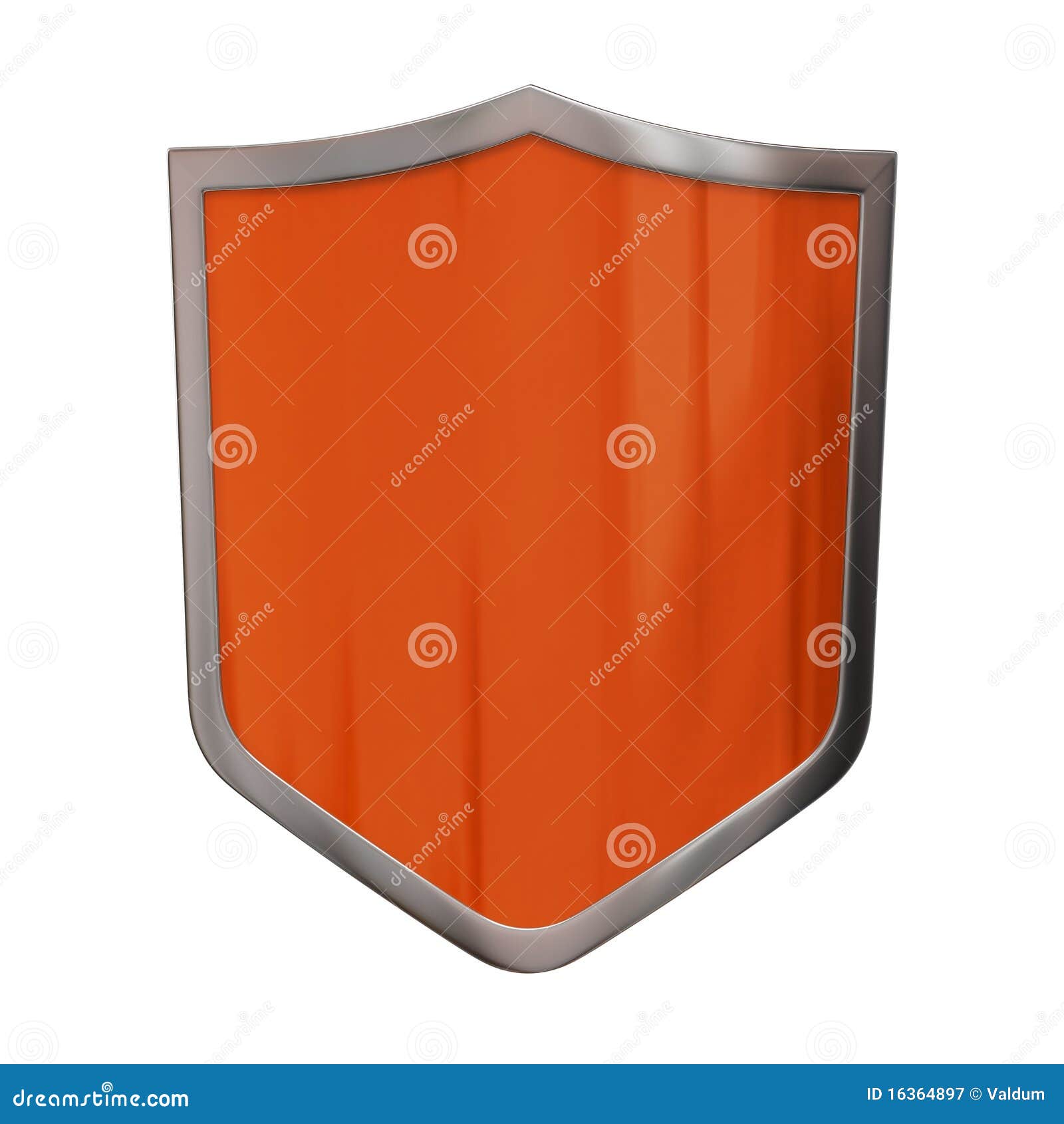 Orange shield stock illustration. Illustration of design - 16364897
