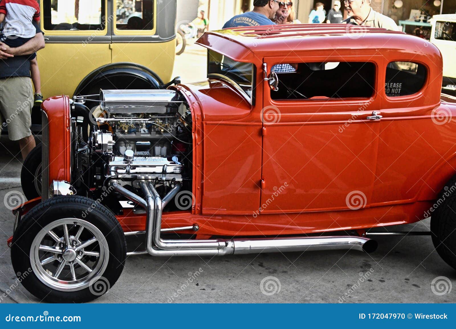 Orange shiny hot rod car editorial image. Image of chrome - 172047970