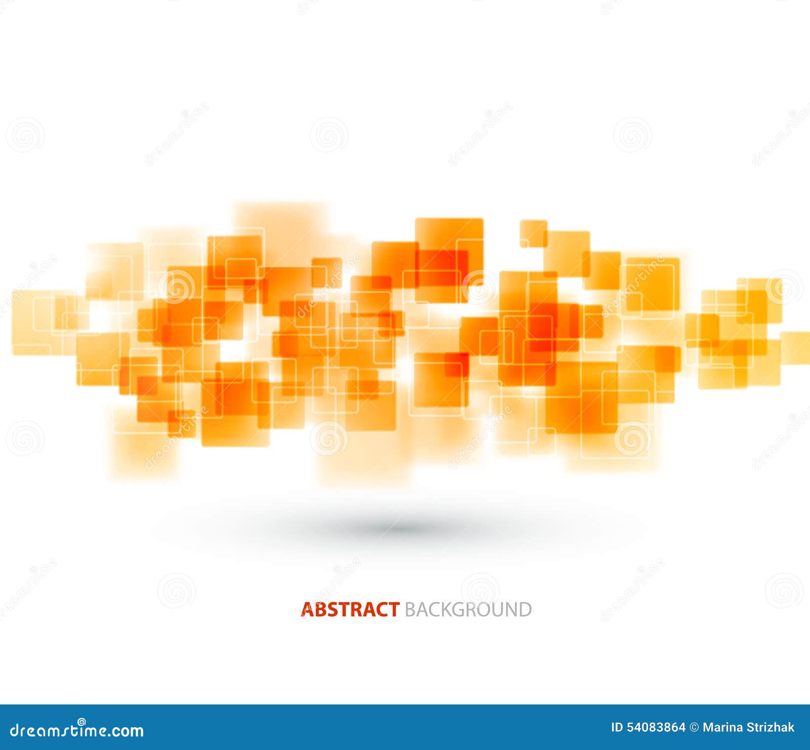 Orange Shiny Squares Technical Background. Vector Stock Vector ...