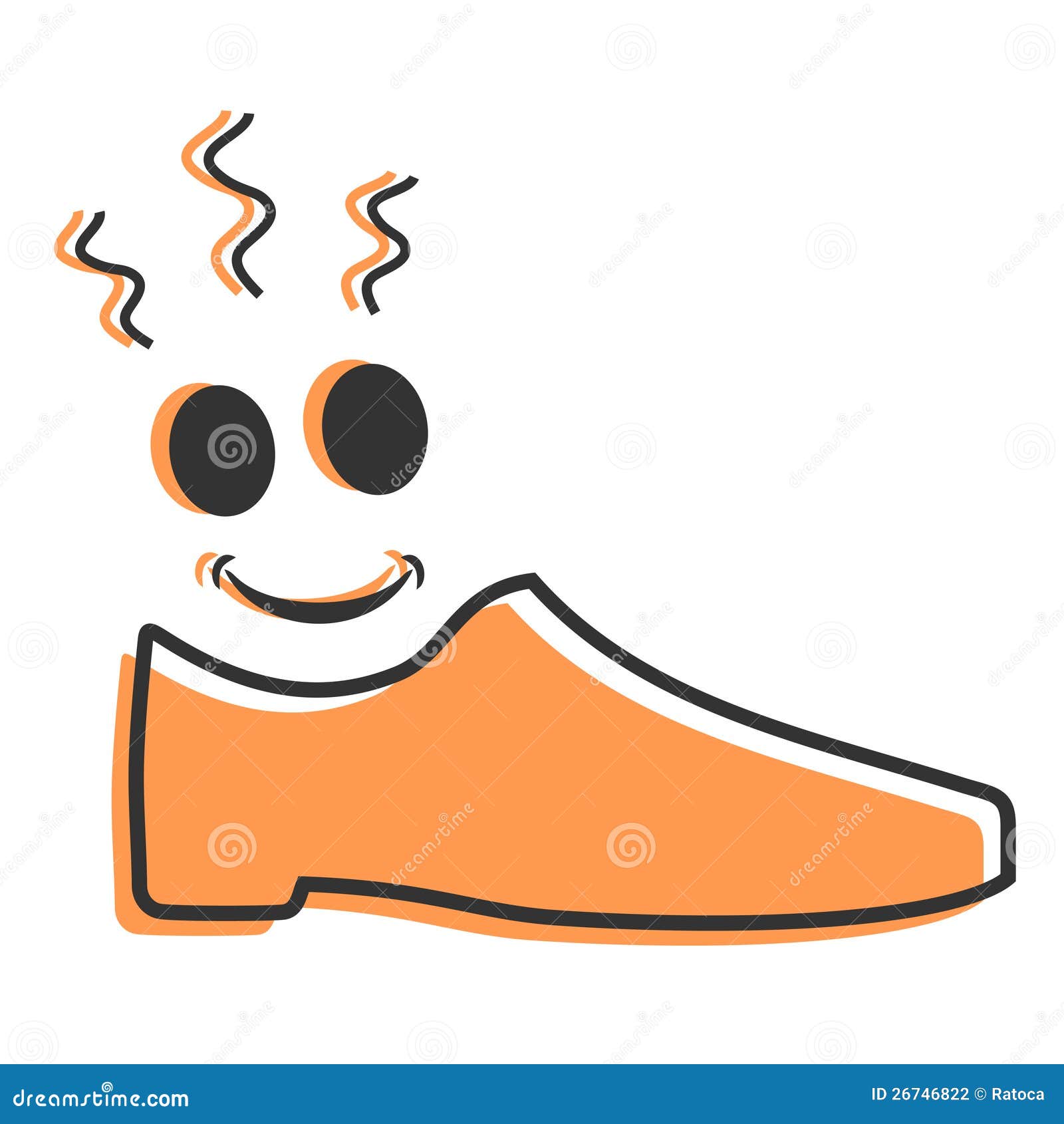 Orange shoes stock vector. Illustration of pair, footwear - 26746822