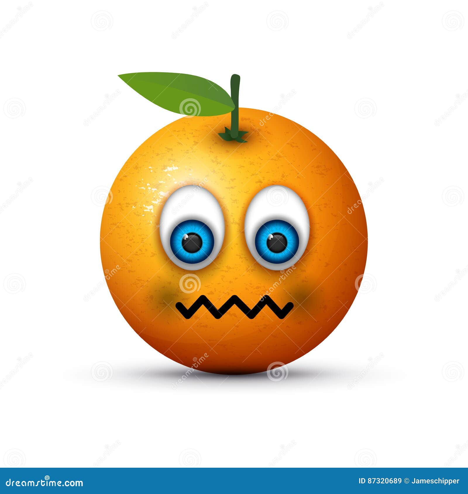 Orange sick emoji image stock vector. Illustration of isolated - 87320689
