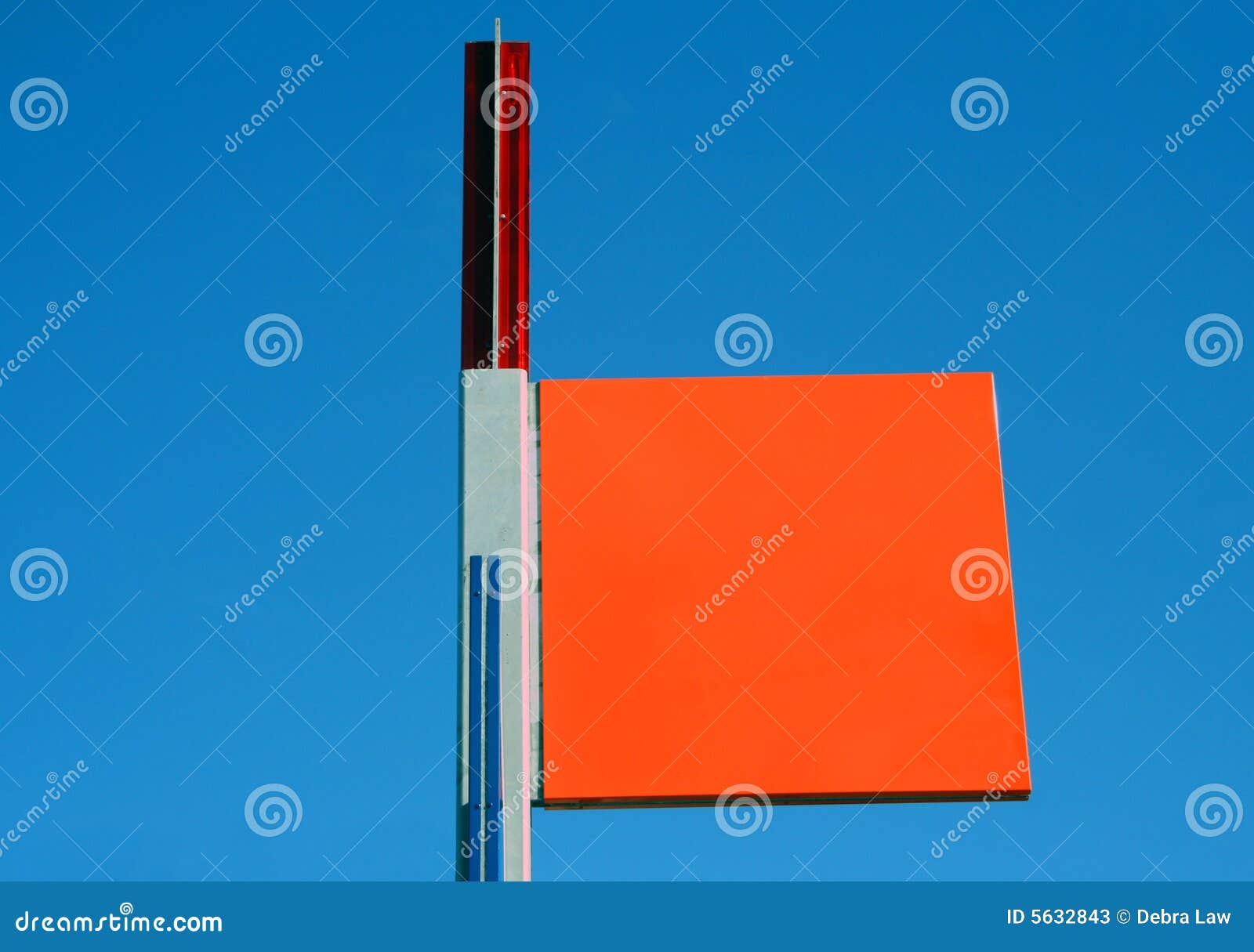Orange sign stock image. Image of bold, orange, pole, striking - 5632843