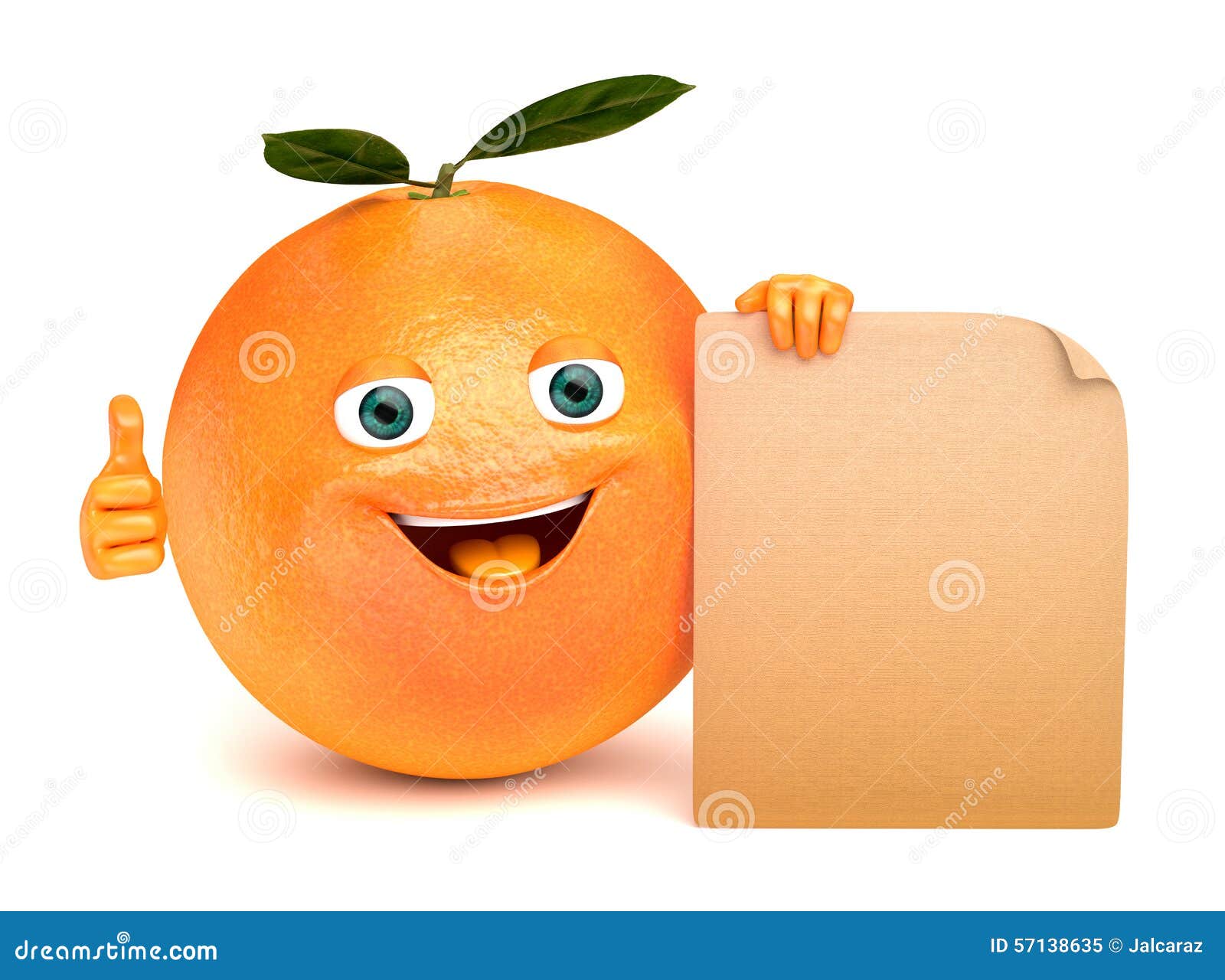 Orange with a sign stock illustration. Illustration of tropical - 57138635