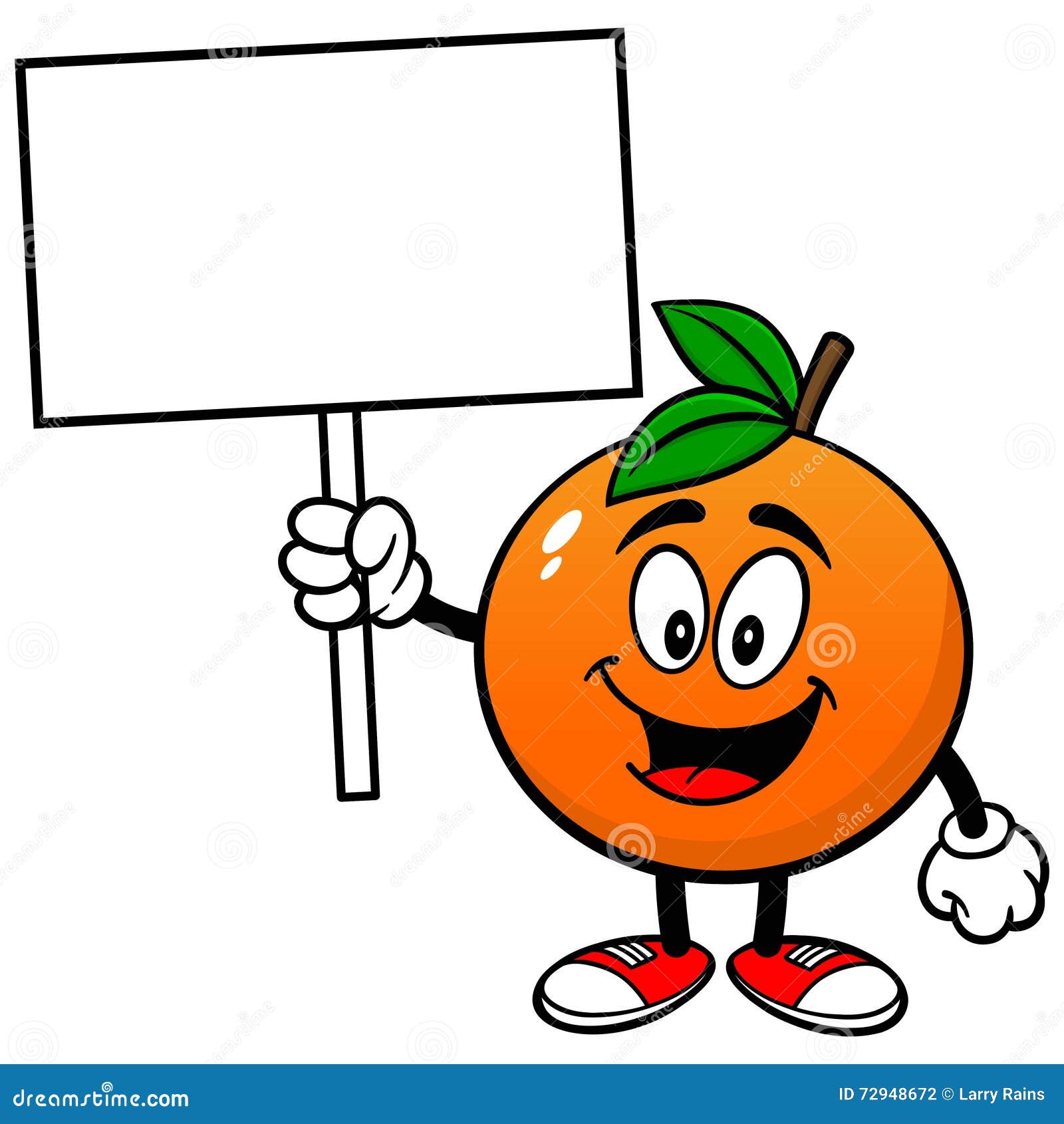 Orange with Sign stock vector. Illustration of copy, vector - 72948672