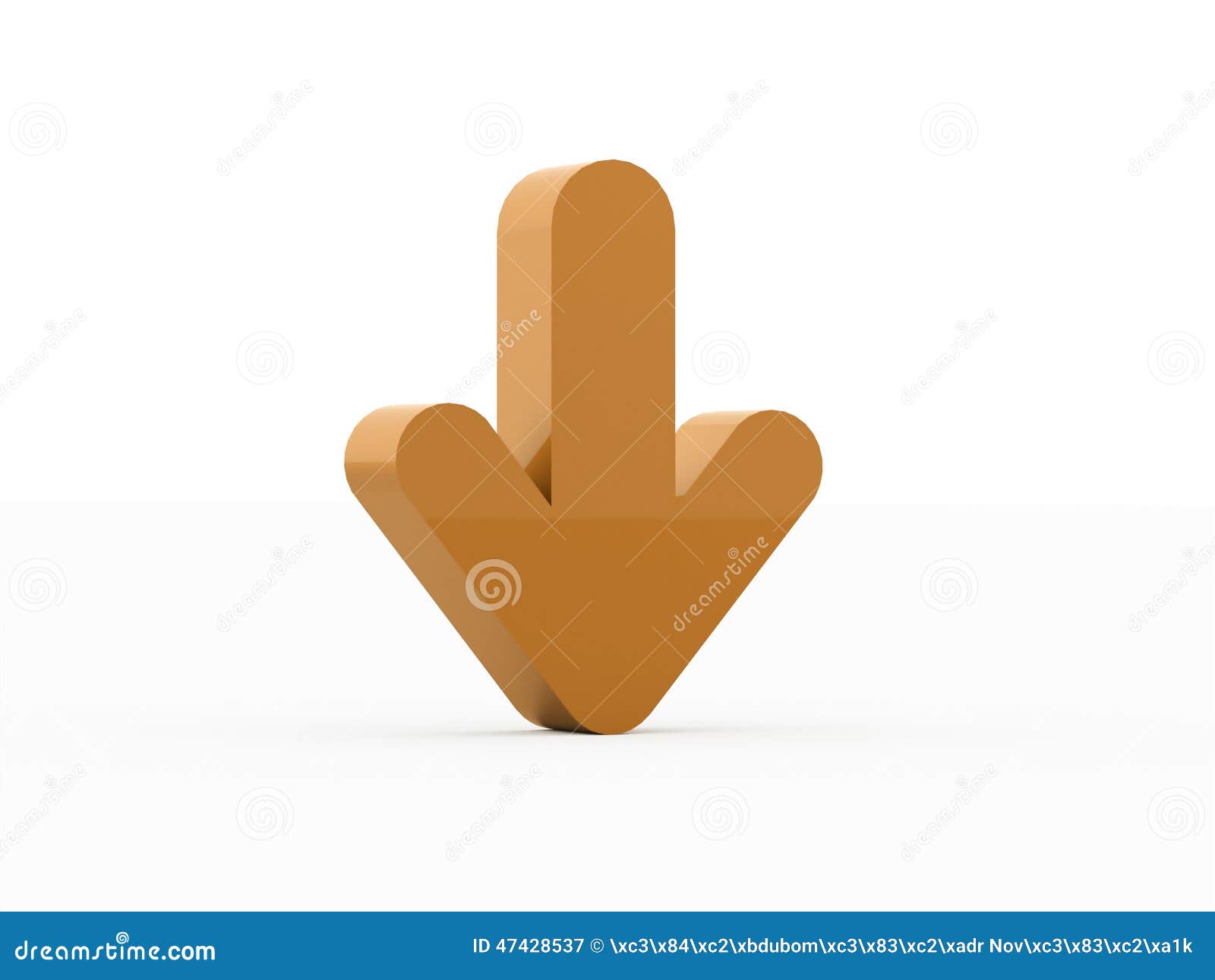 Orange Single Arrows Isolated on White Stock Illustration ...