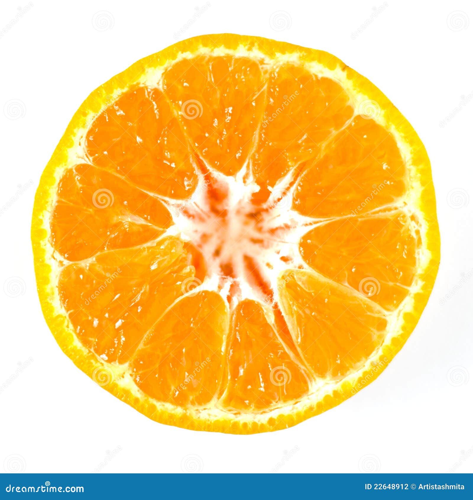 Orange Single Sliced Stock Photography - Image: 22648912