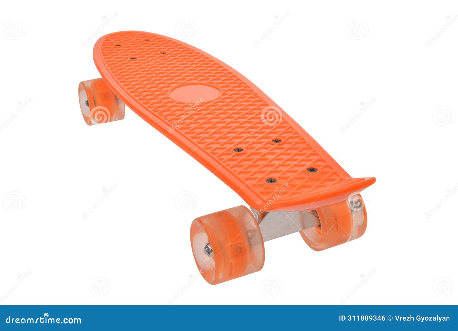 Orange Skateboard Deck on White Background Stock Photo - Image of speed ...