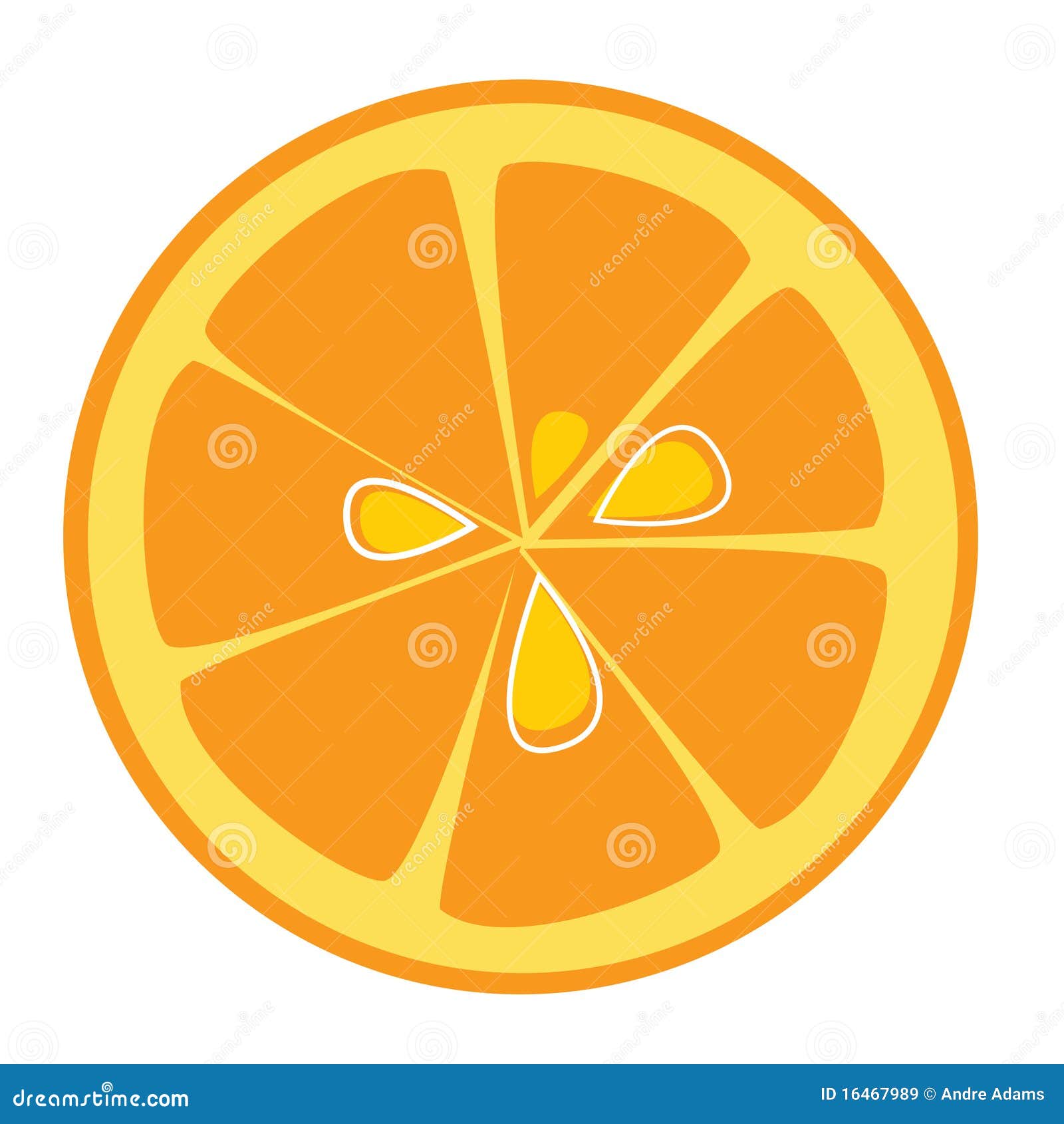 Orange Slice Cartoon