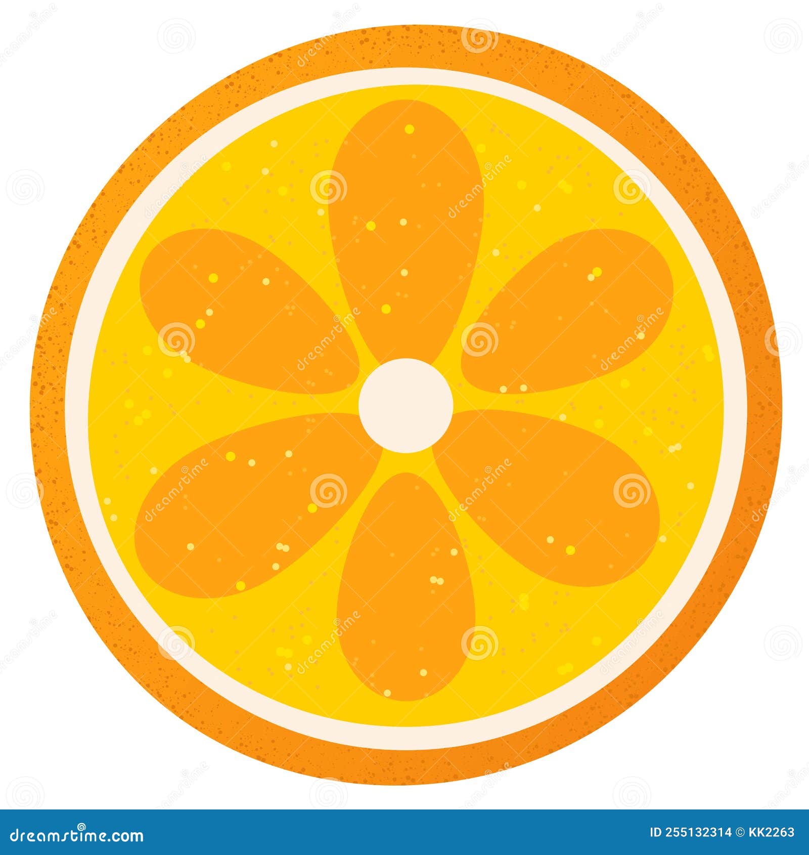 Orange slice stock vector. Illustration of color, isolated - 255132314