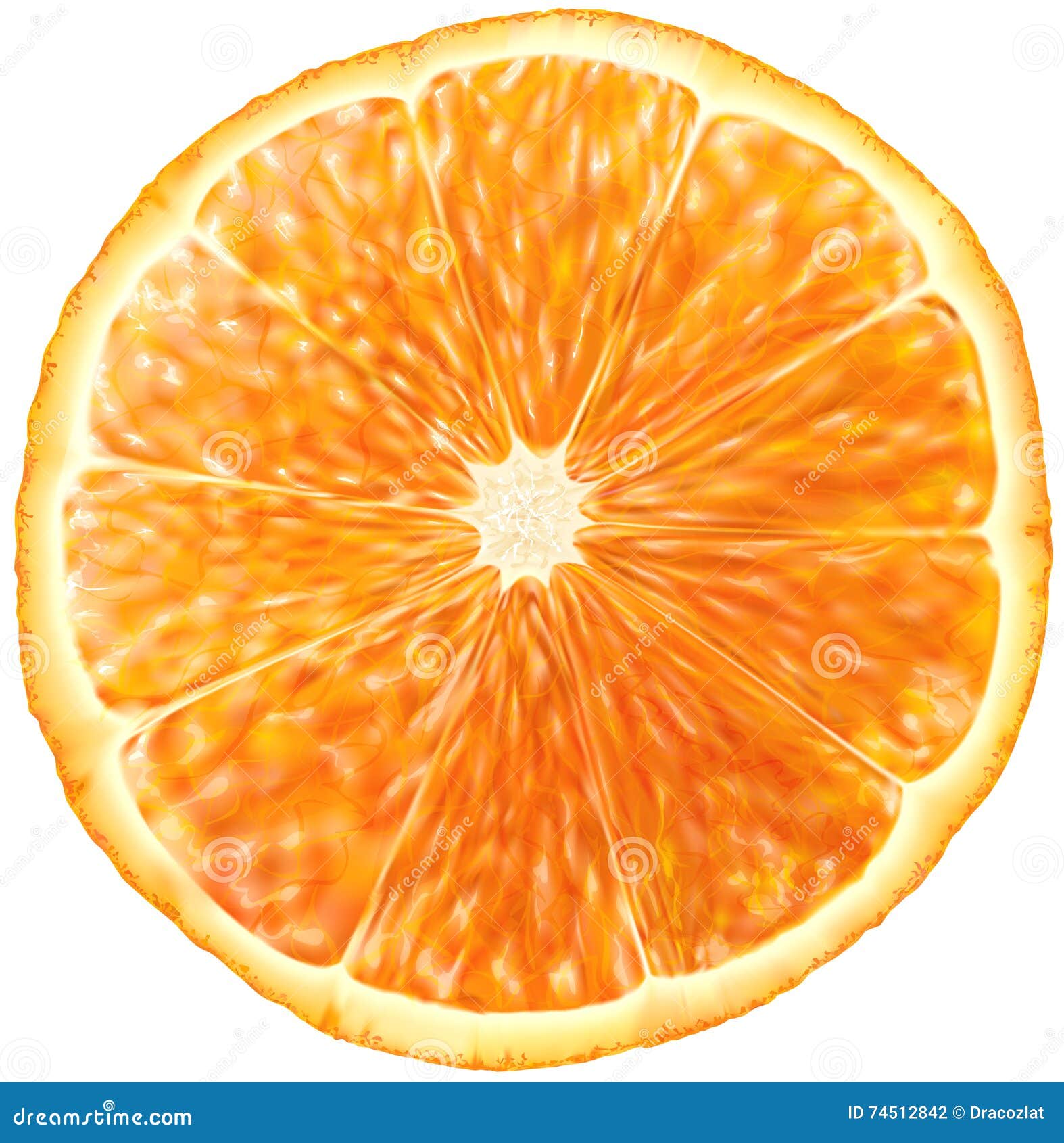 Orange slice stock vector. Illustration of orange, health - 74512842