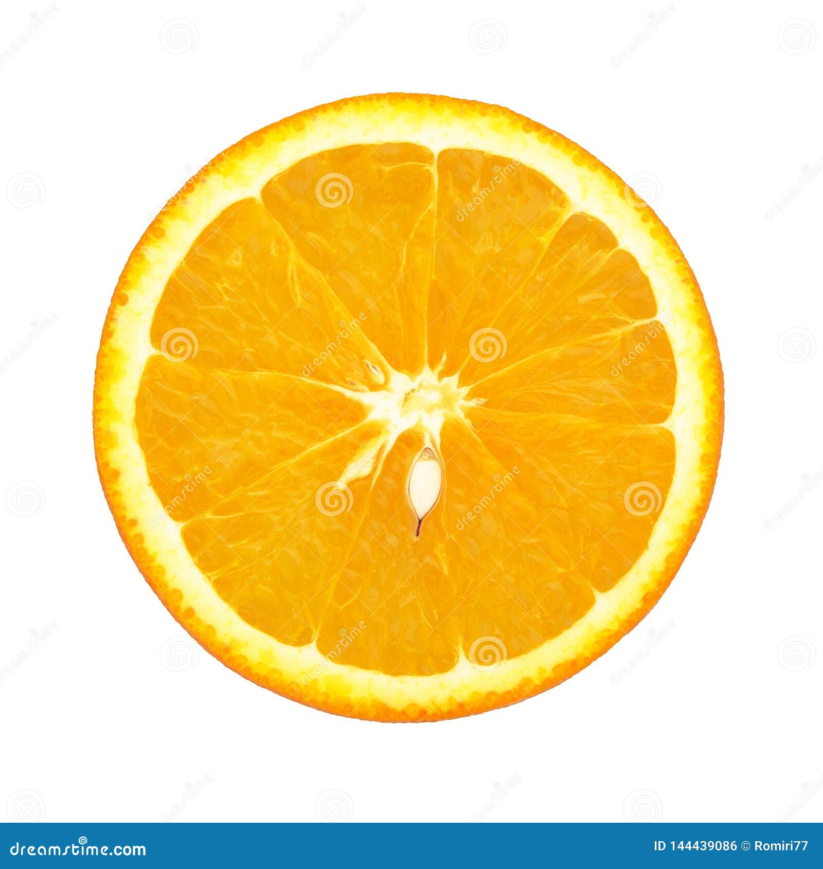 Orange slice isolated stock photo. Image of color, tropical - 144439086