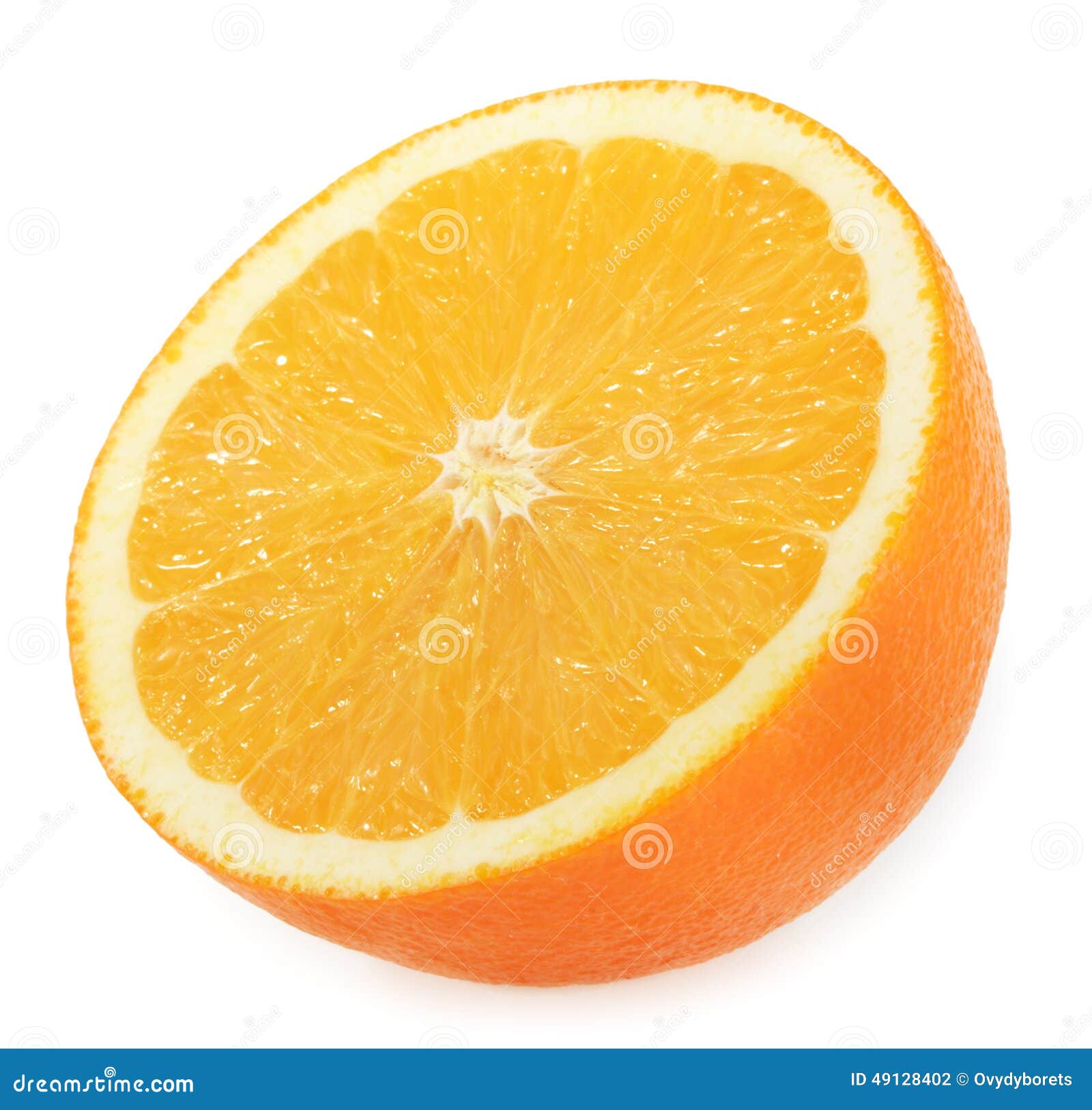 Orange Slice Isolated on White Stock Photo - Image of citrus, juicy ...