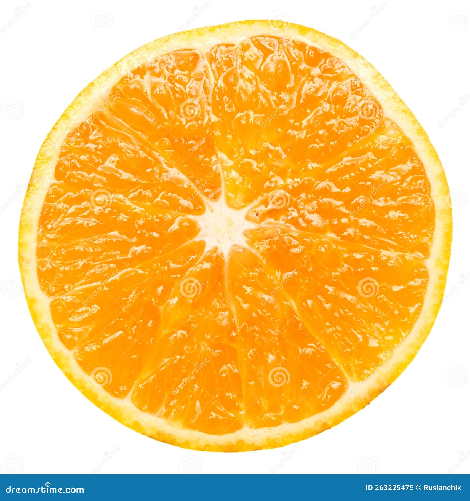 Orange slice stock image. Image of round, isolated, closeup - 263225475