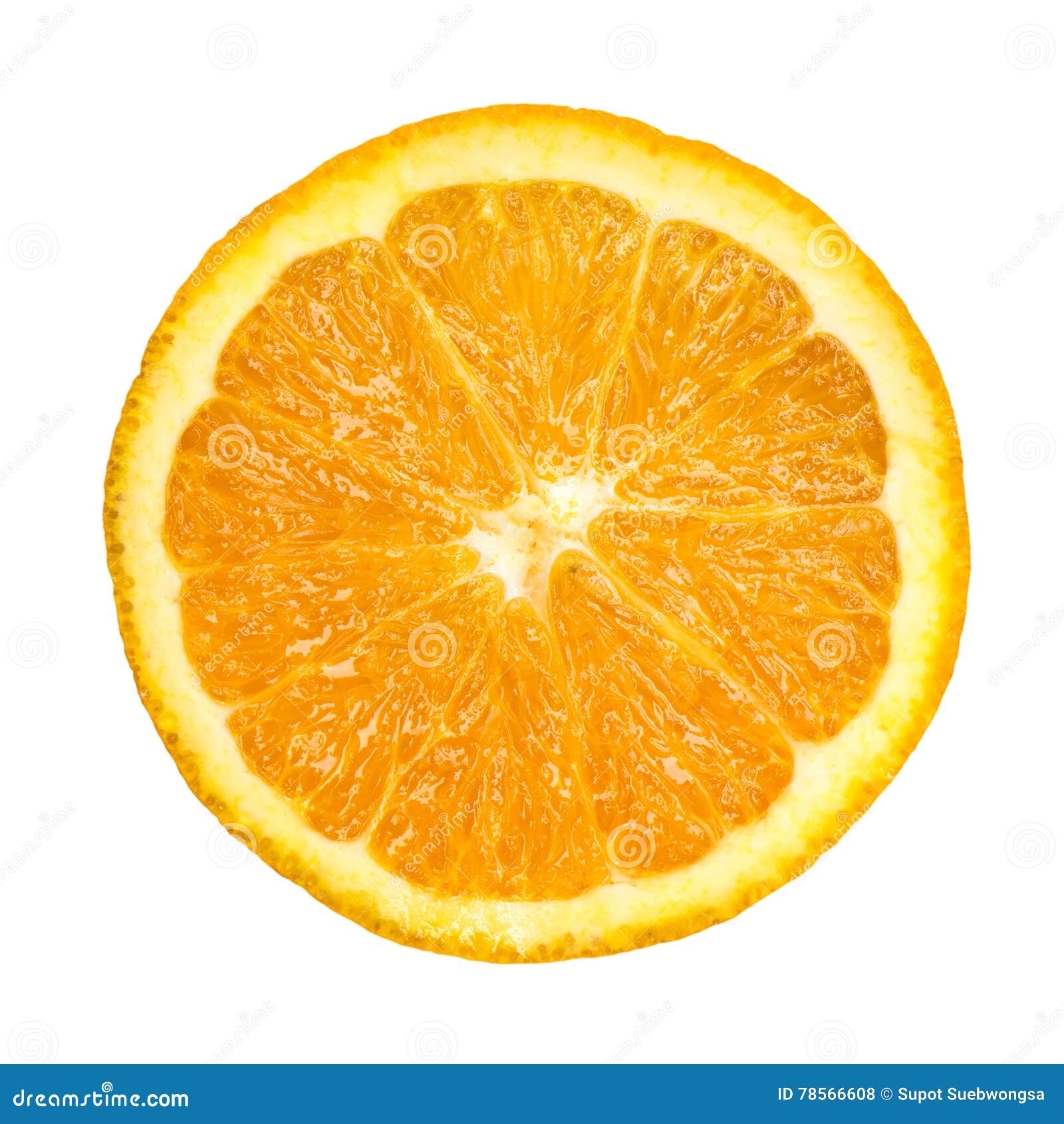 Orange slice isolated stock photo. Image of eating, juicy - 78566608