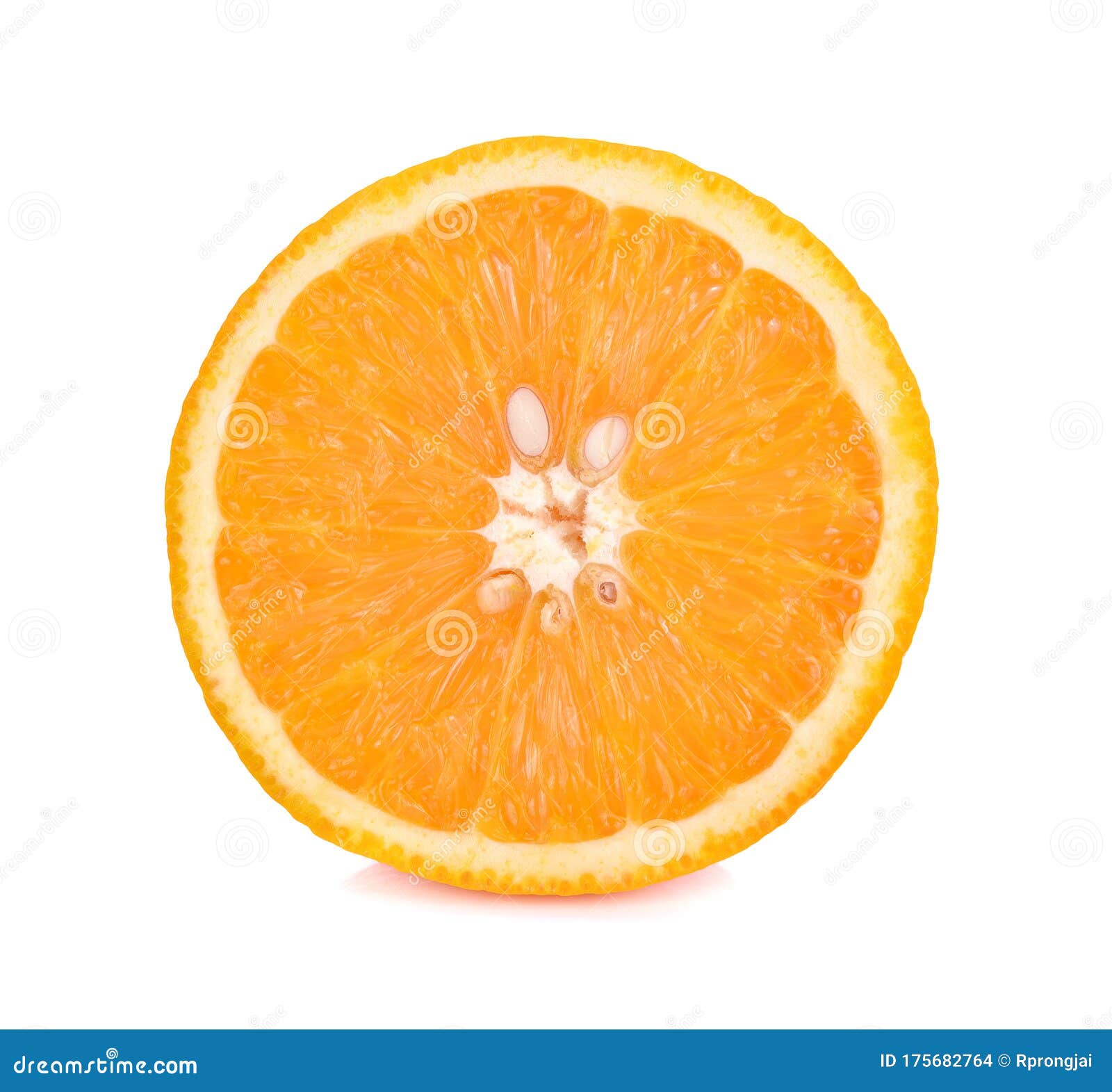 Orange Slice Isolated on White Stock Photo - Image of food, tropical ...