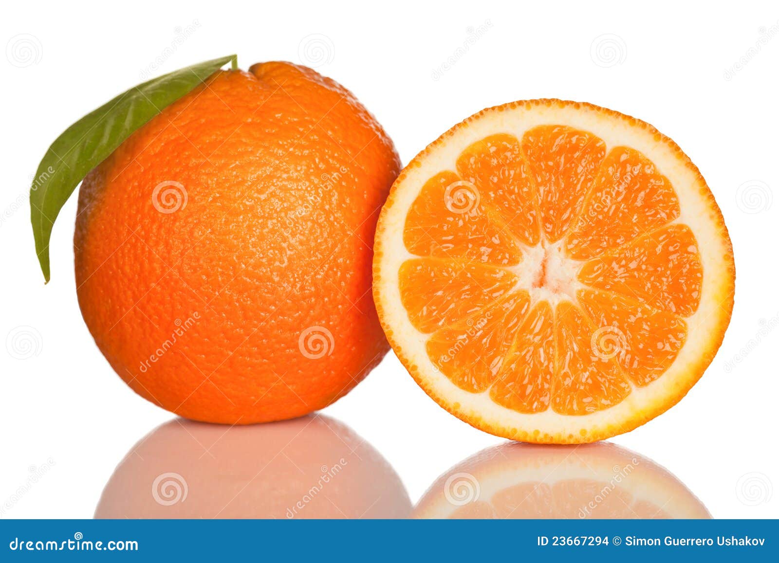 Orange Slice On Pastel Color Background.Summer And Healthy Concept ...