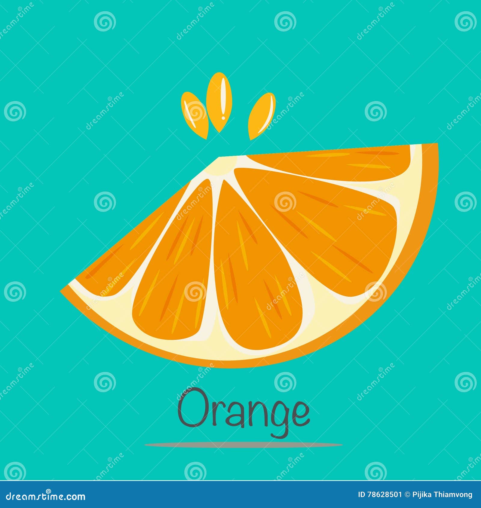 Orange Slice. stock vector. Illustration of diet, natural - 78628501