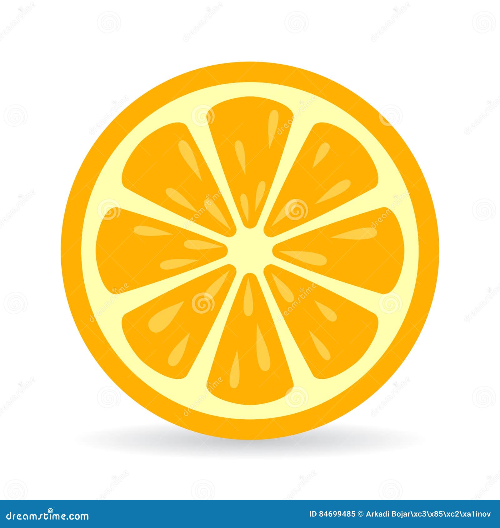 Orange slice vector icon stock vector. Illustration of minimalistic ...