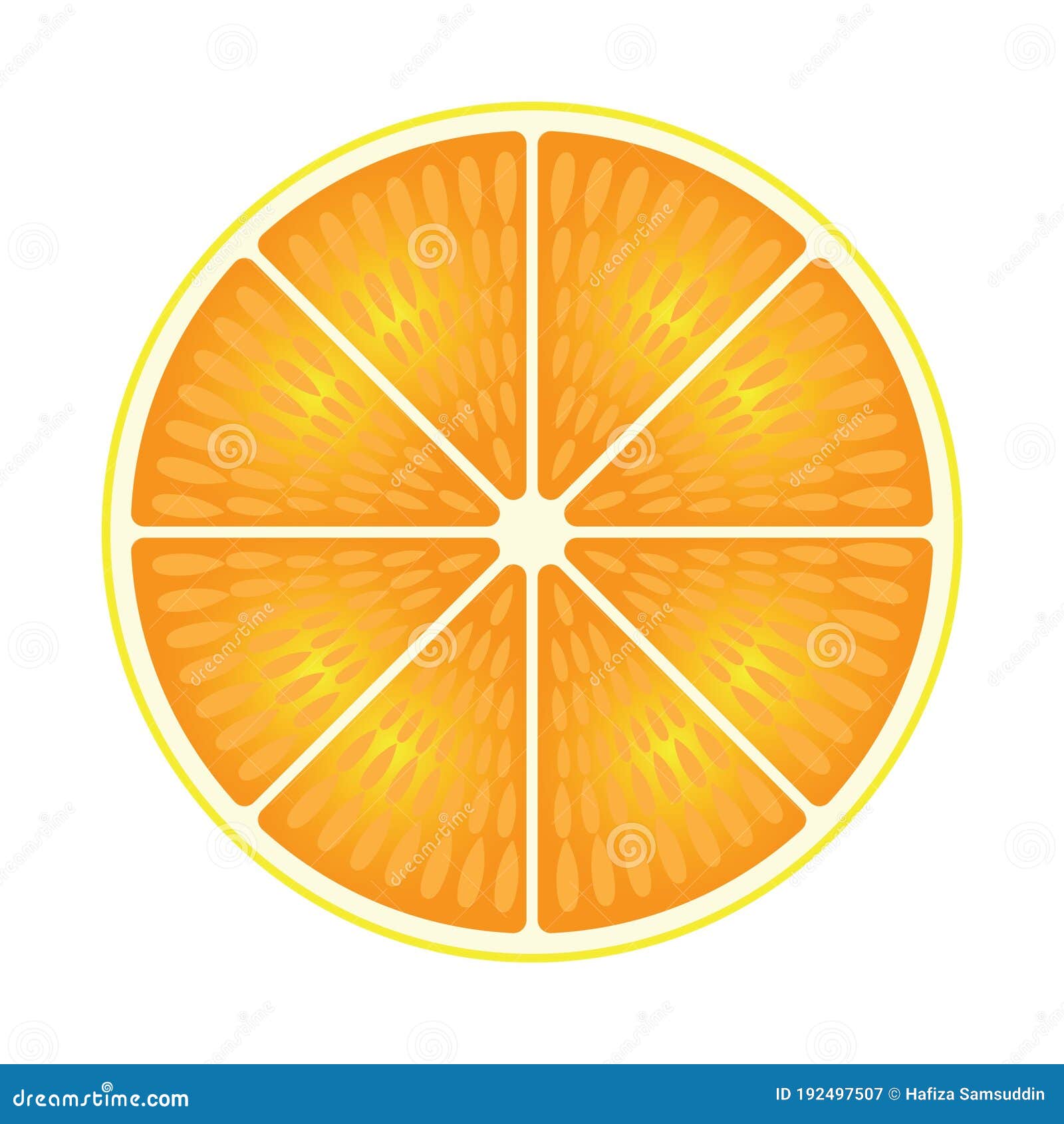 Orange Slice. Vector Illustration Decorative Design Stock Vector ...