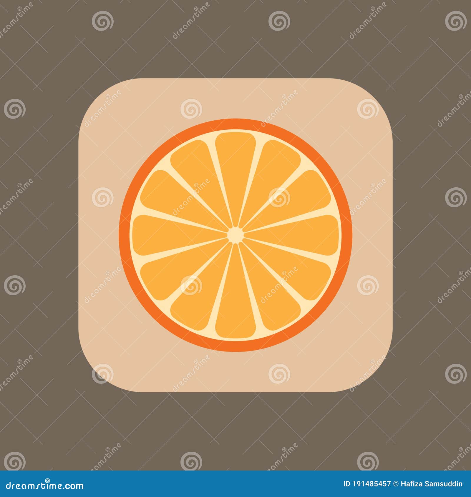 Orange Slice. Vector Illustration Decorative Design Stock Vector ...