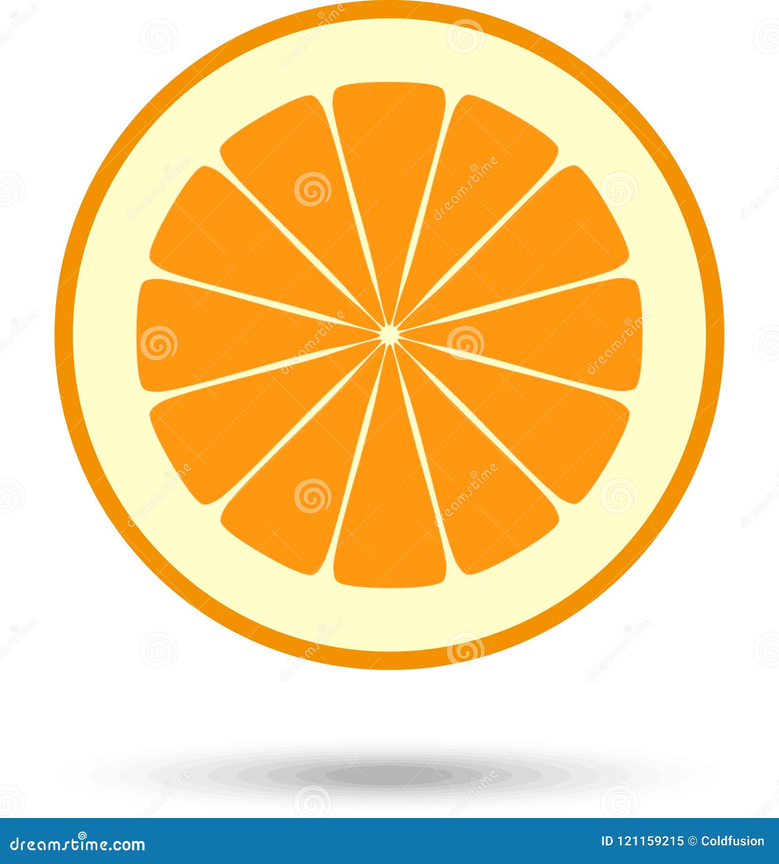 Orange Slice. Vector Illustration Stock Vector - Illustration of ...
