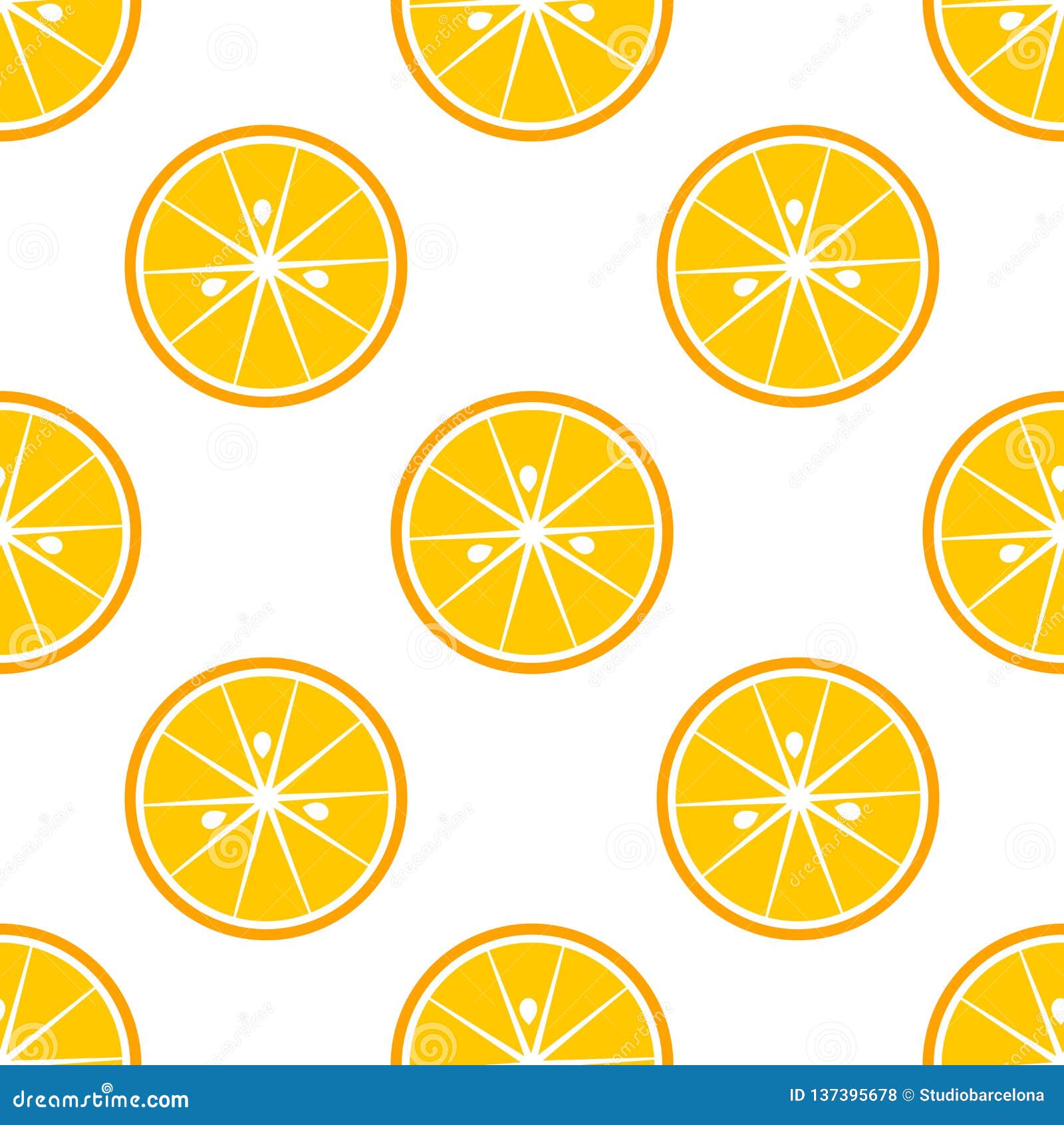Orange Slices Citrus Pattern Stock Vector - Illustration of citrus ...
