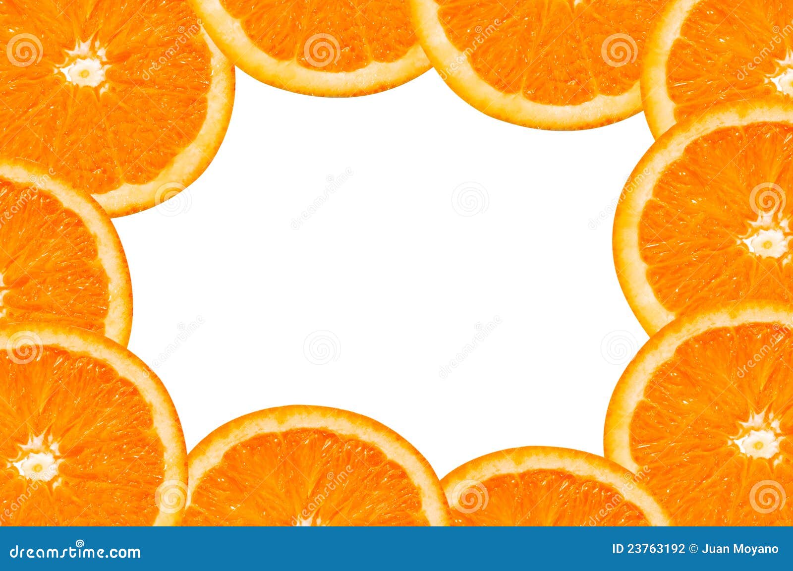 Orange slices frame stock photo. Image of eating, dinner - 23763192