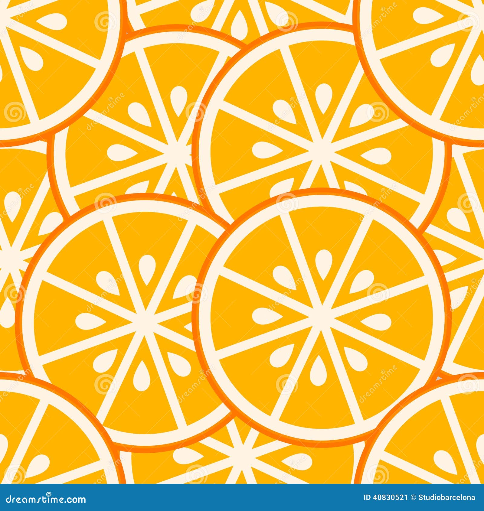 Orange Slices Seamless Pattern Stock Vector - Illustration of natural ...