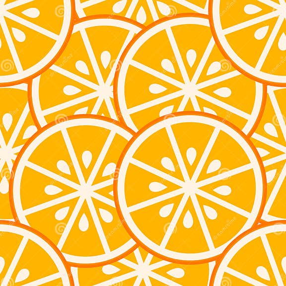Orange Slices Seamless Pattern Stock Vector - Illustration of natural ...